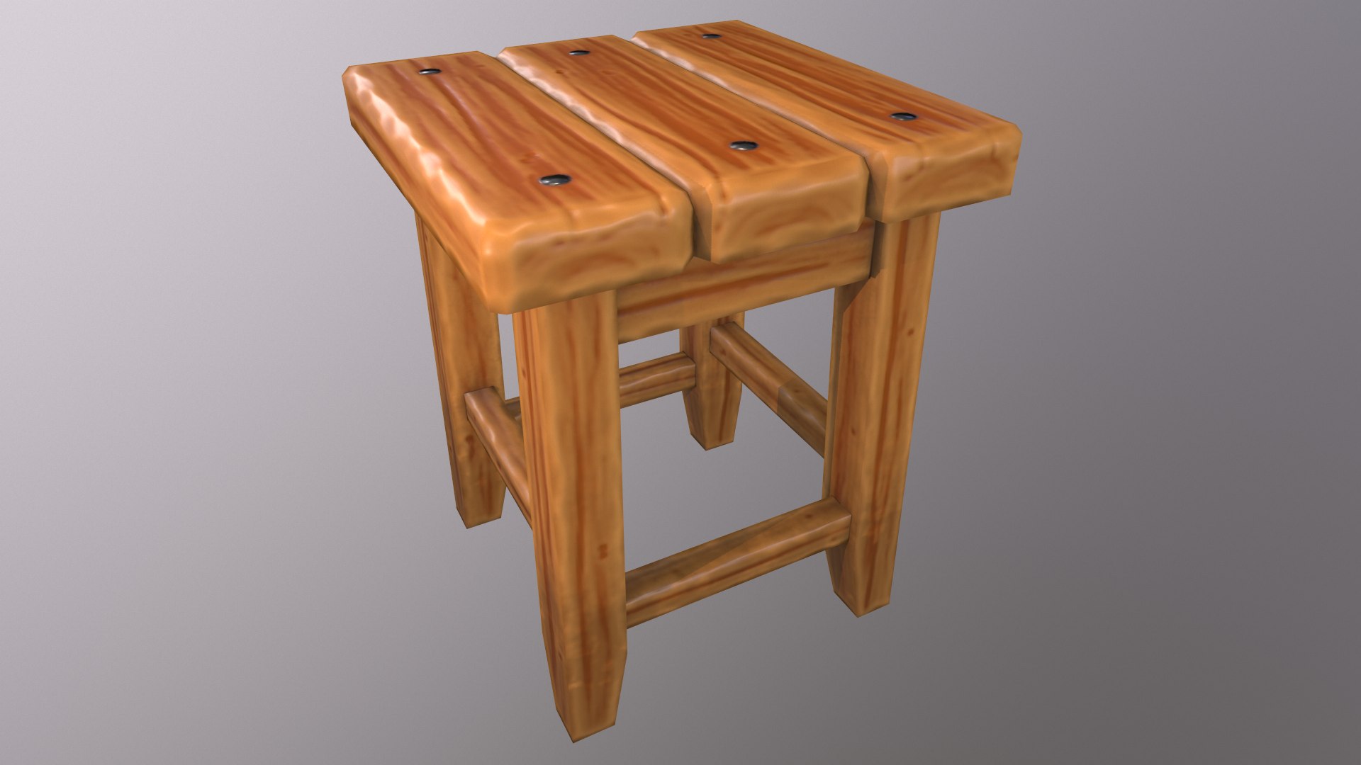3D Stylized Medieval Stool - TurboSquid 1974021