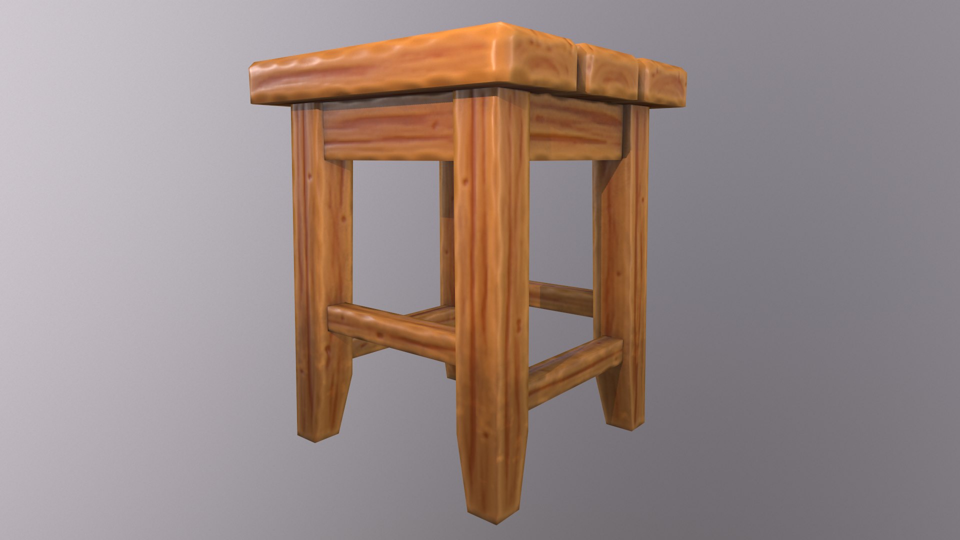 3D Stylized Medieval Stool - TurboSquid 1974021