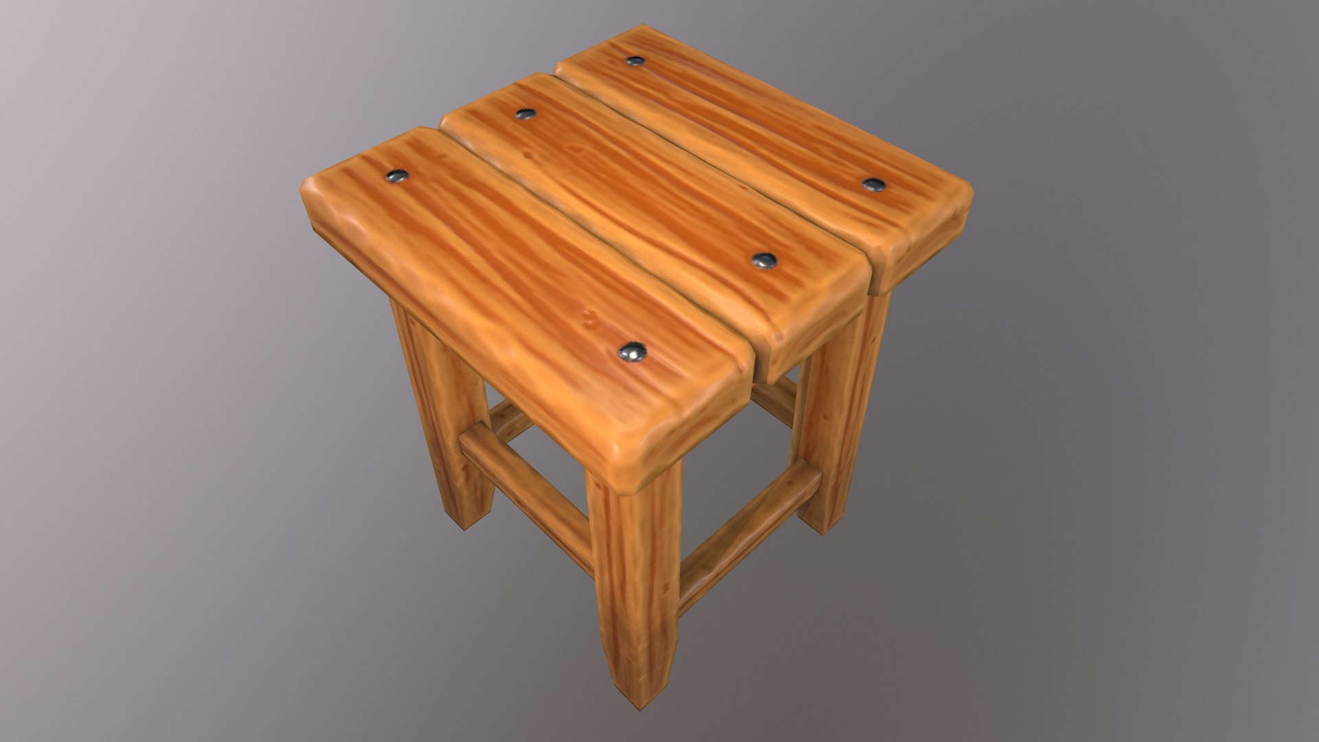 3D Stylized Medieval Stool - TurboSquid 1974021