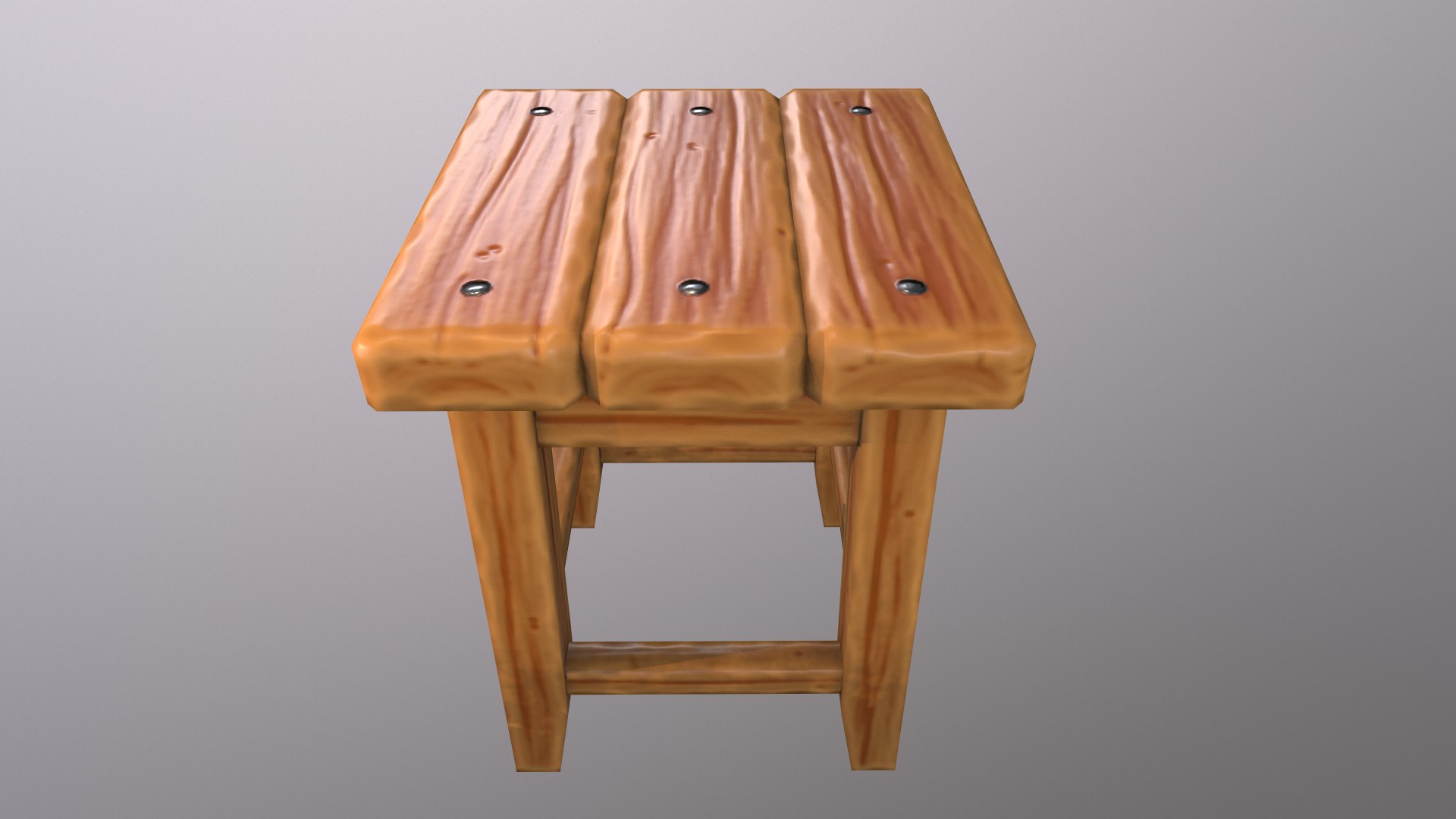 3D Stylized Medieval Stool - TurboSquid 1974021