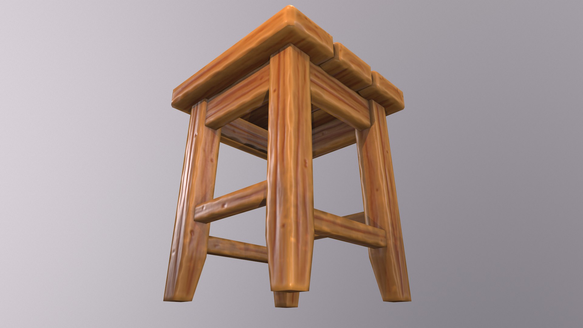 3D Stylized Medieval Stool - TurboSquid 1974021