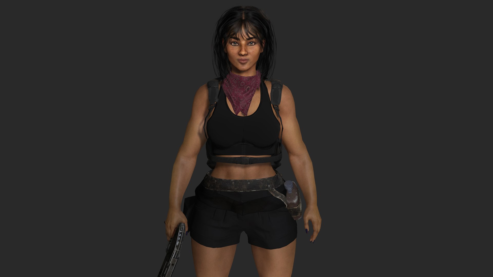 3D AAA 3D REALISTIC FEMALE SURVIVOR CHARACTER-POST APOCALYPTIC GIRL ...
