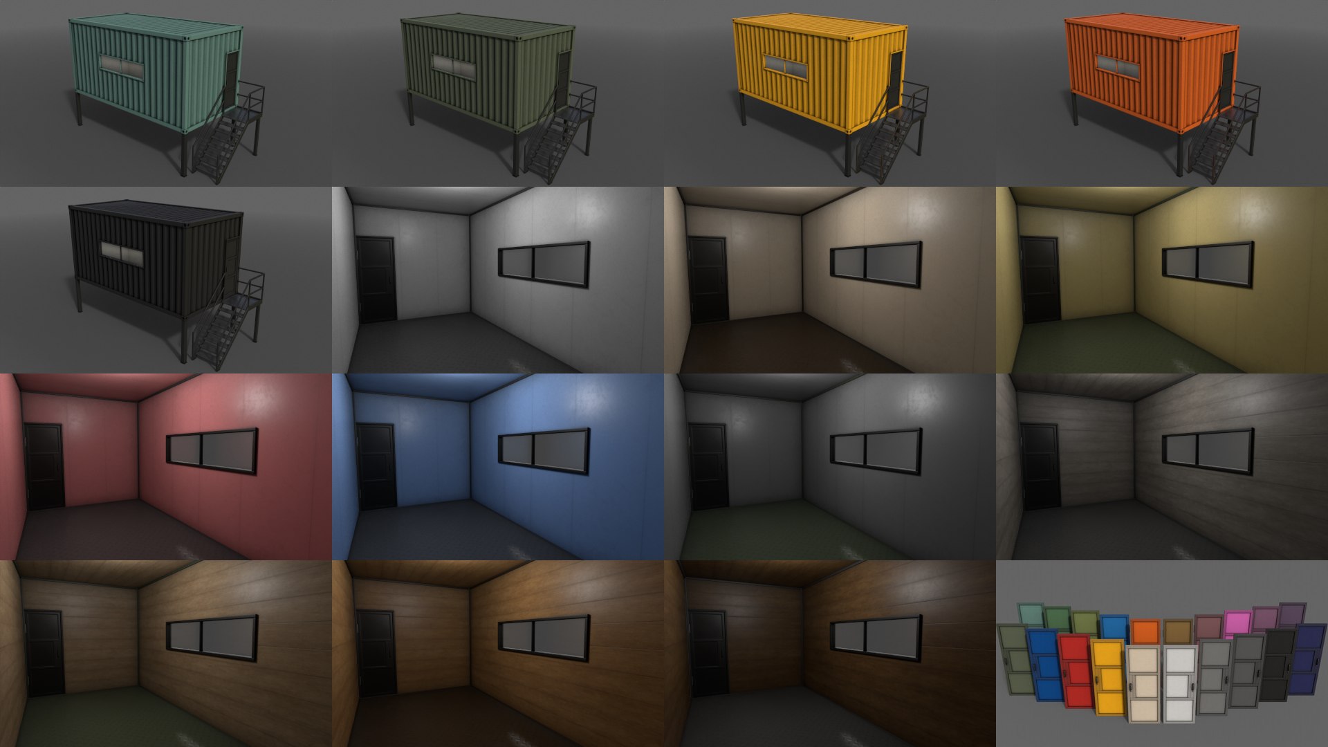 PBR Container and Shed House - 92 Models - Collection model ...