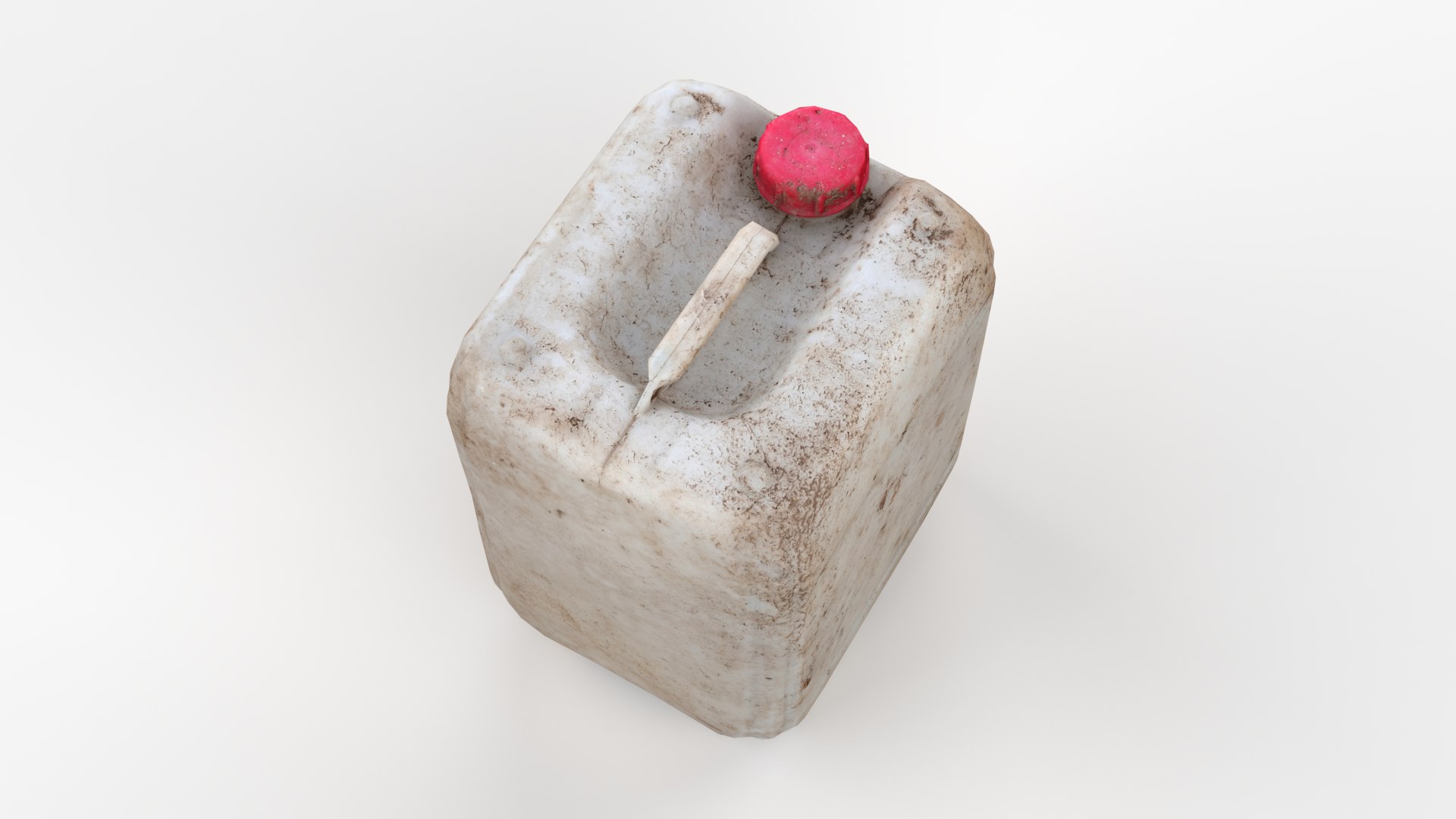 Plastic White Jerrycan Scan Red Cap Model - TurboSquid 2114811