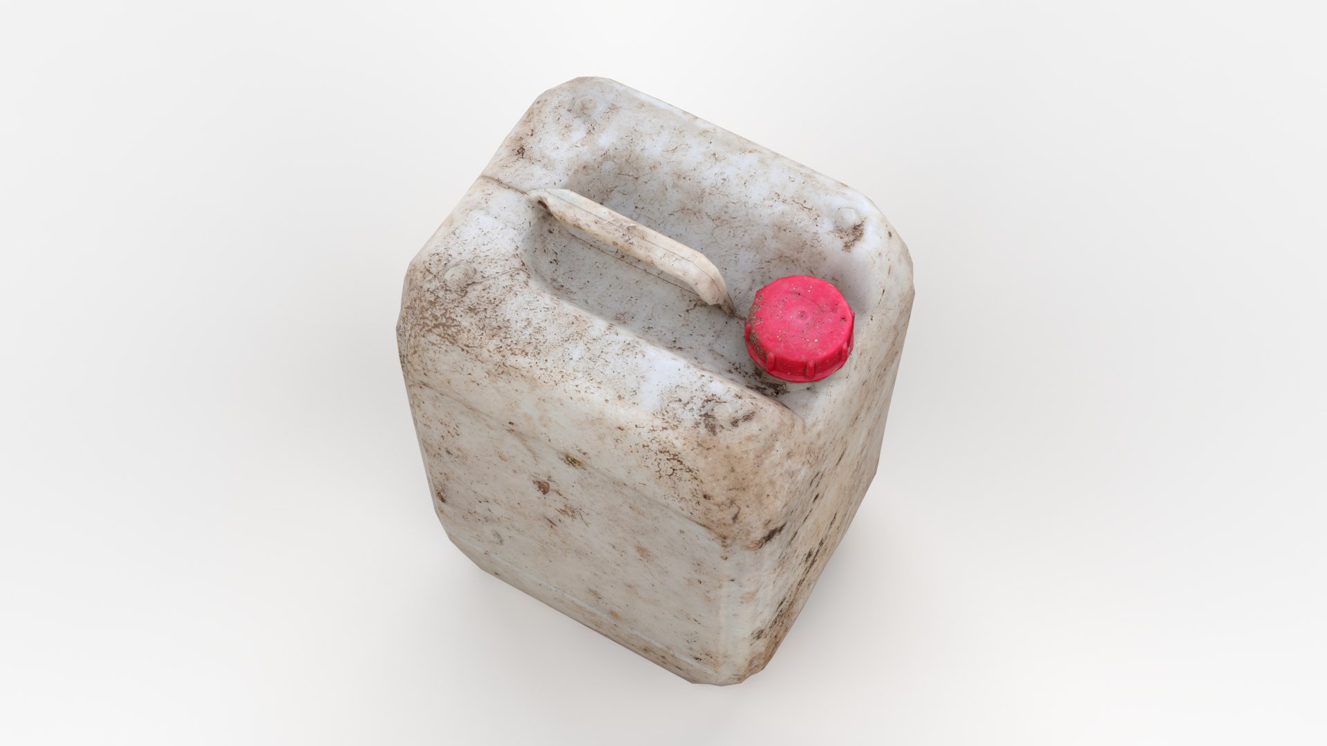Plastic White Jerrycan Scan Red Cap Model - TurboSquid 2114811
