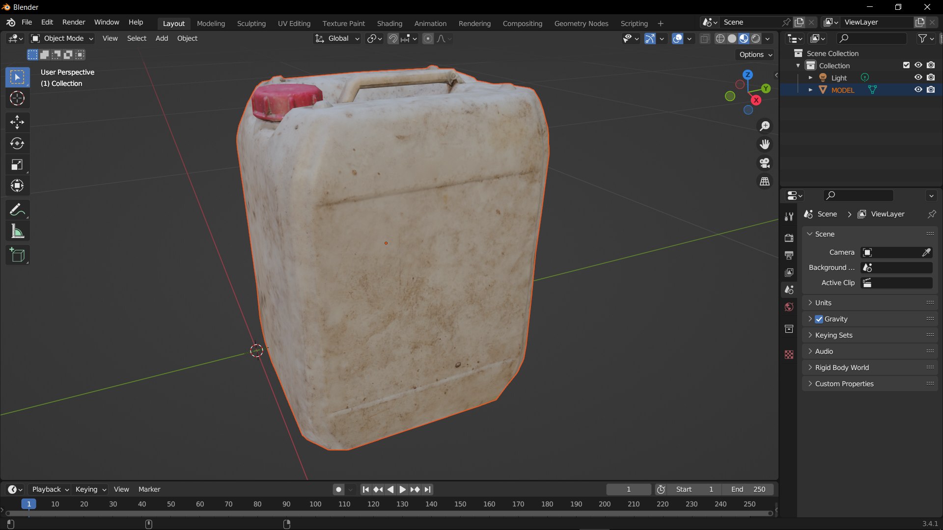 Plastic White Jerrycan Scan Red Cap model - TurboSquid 2114811