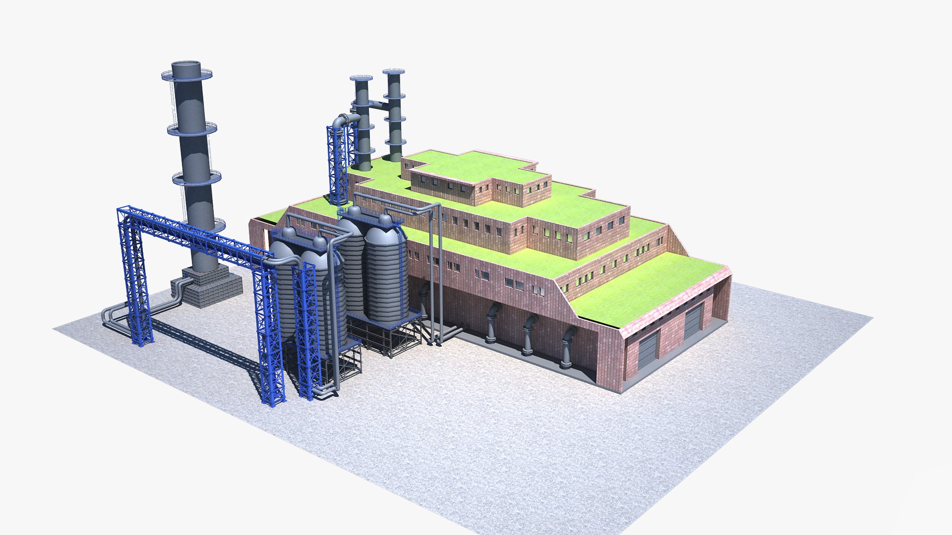 3D Factory Building 02 Model - TurboSquid 2008872