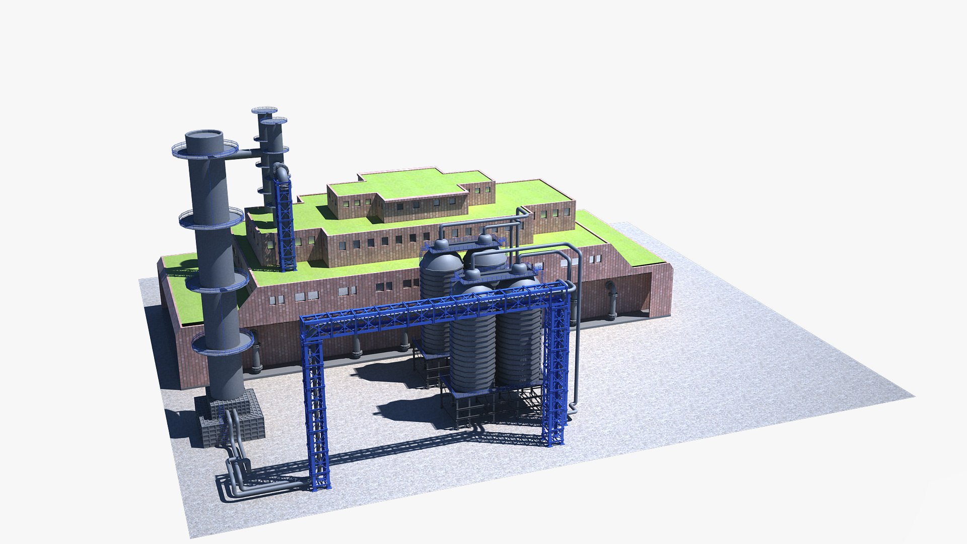 3D Factory Building 02 Model - TurboSquid 2008872