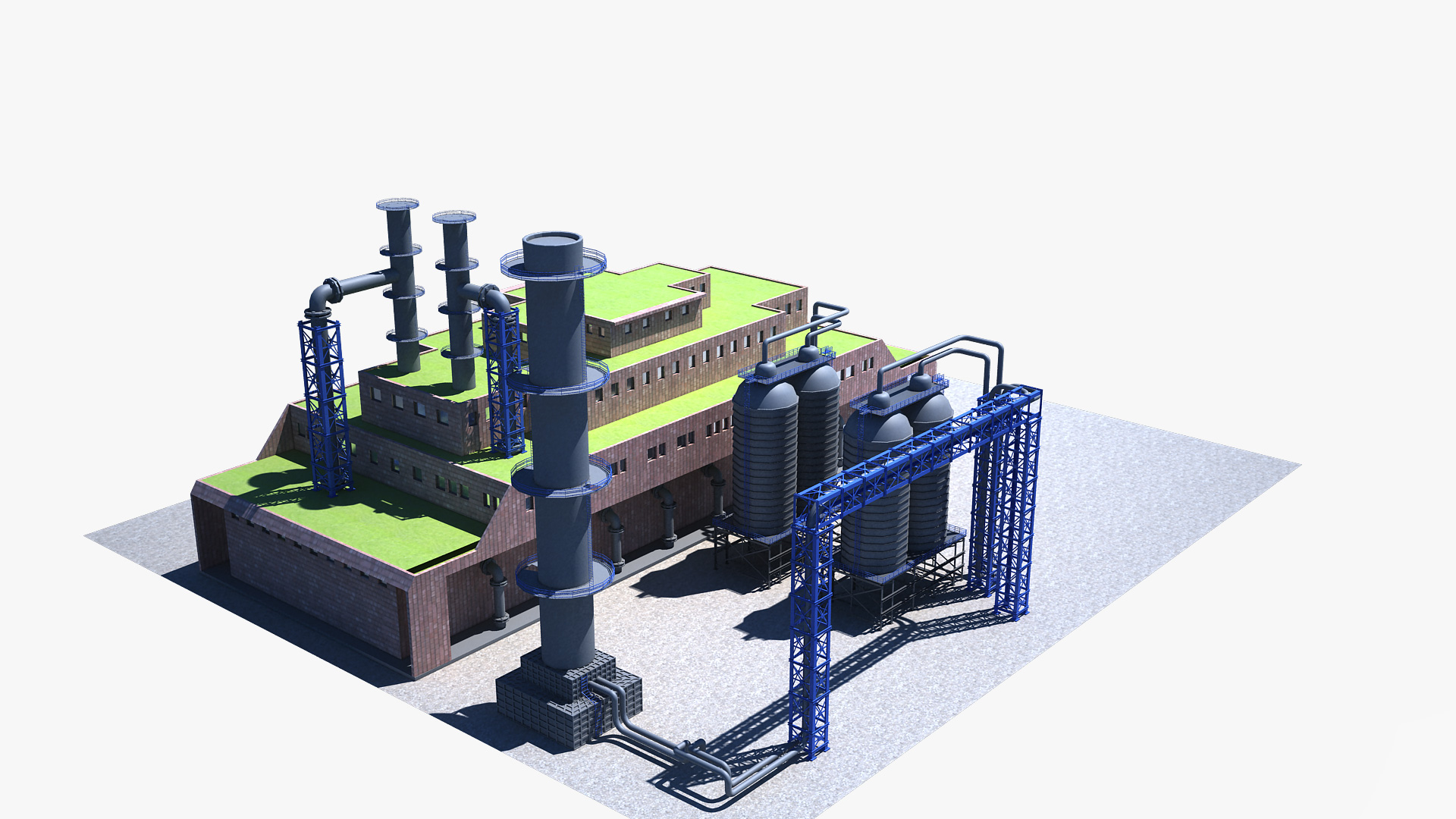 3D Factory Building 02 Model - TurboSquid 2008872