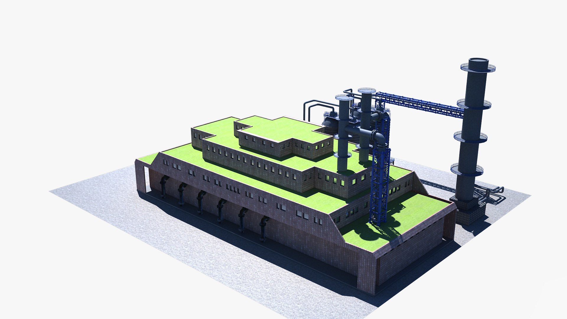 3D Factory Building 02 Model - TurboSquid 2008872