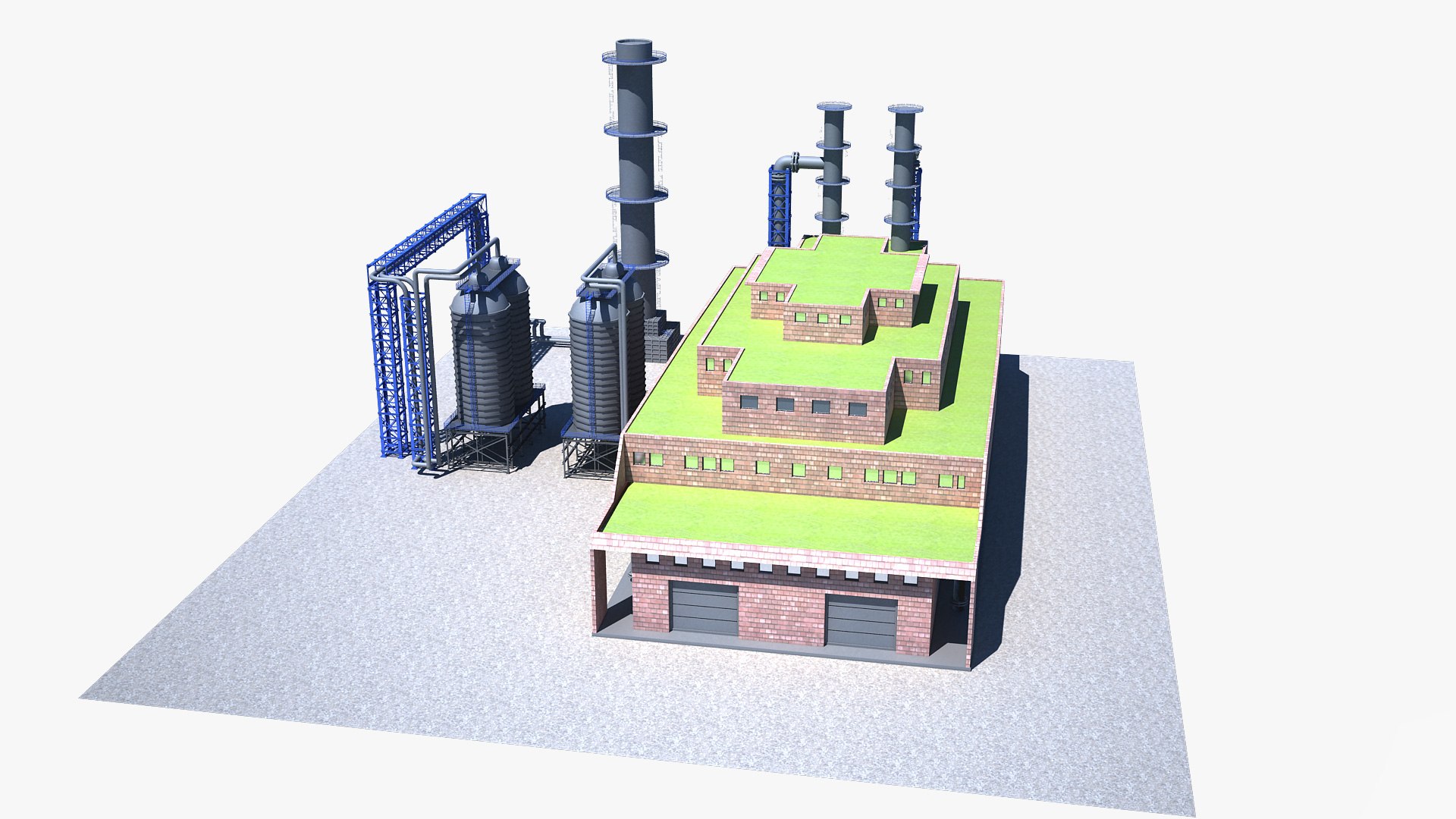 3D Factory Building 02 Model - TurboSquid 2008872