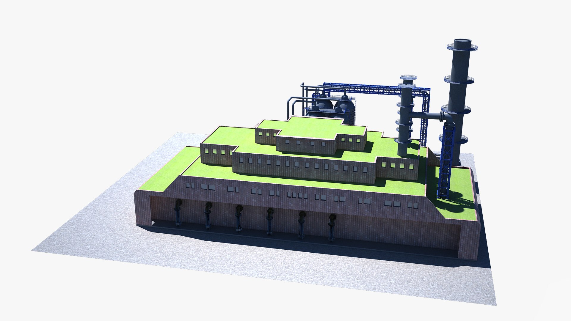 3D Factory Building 02 Model - TurboSquid 2008872