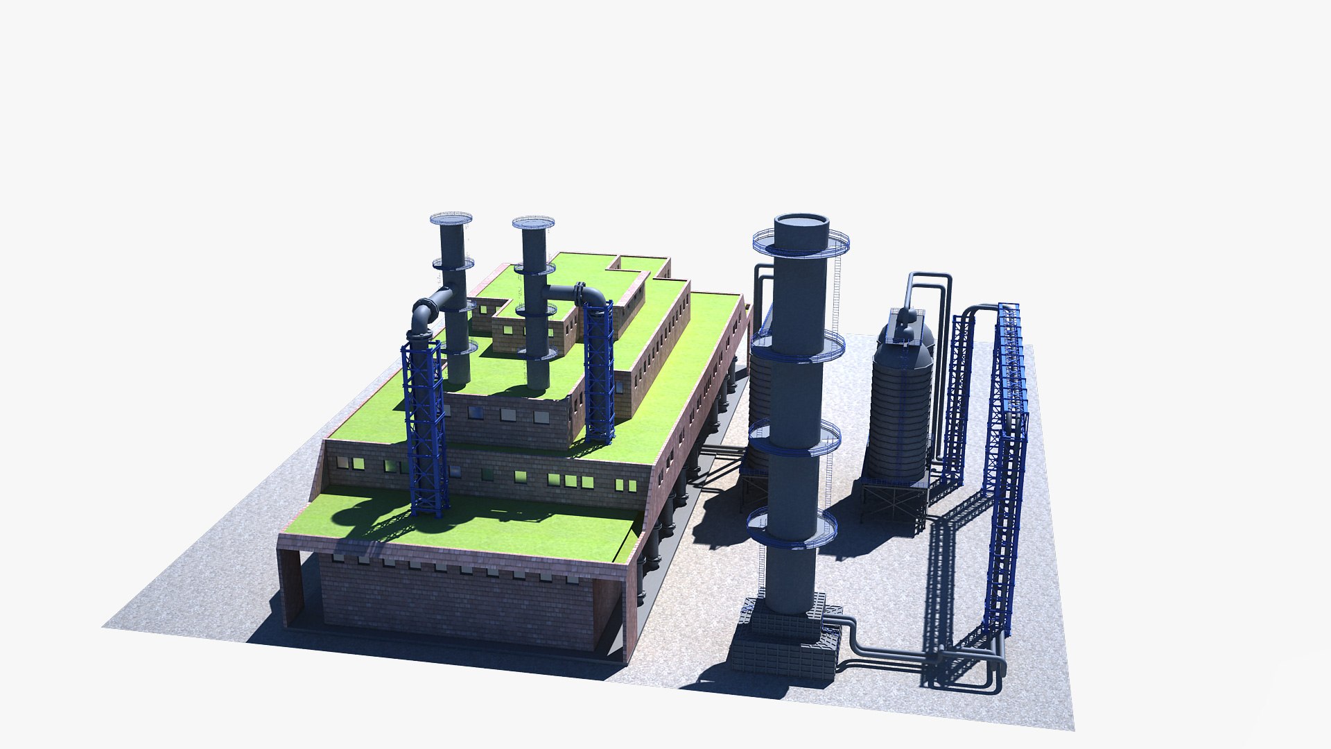 3D Factory Building 02 Model - TurboSquid 2008872