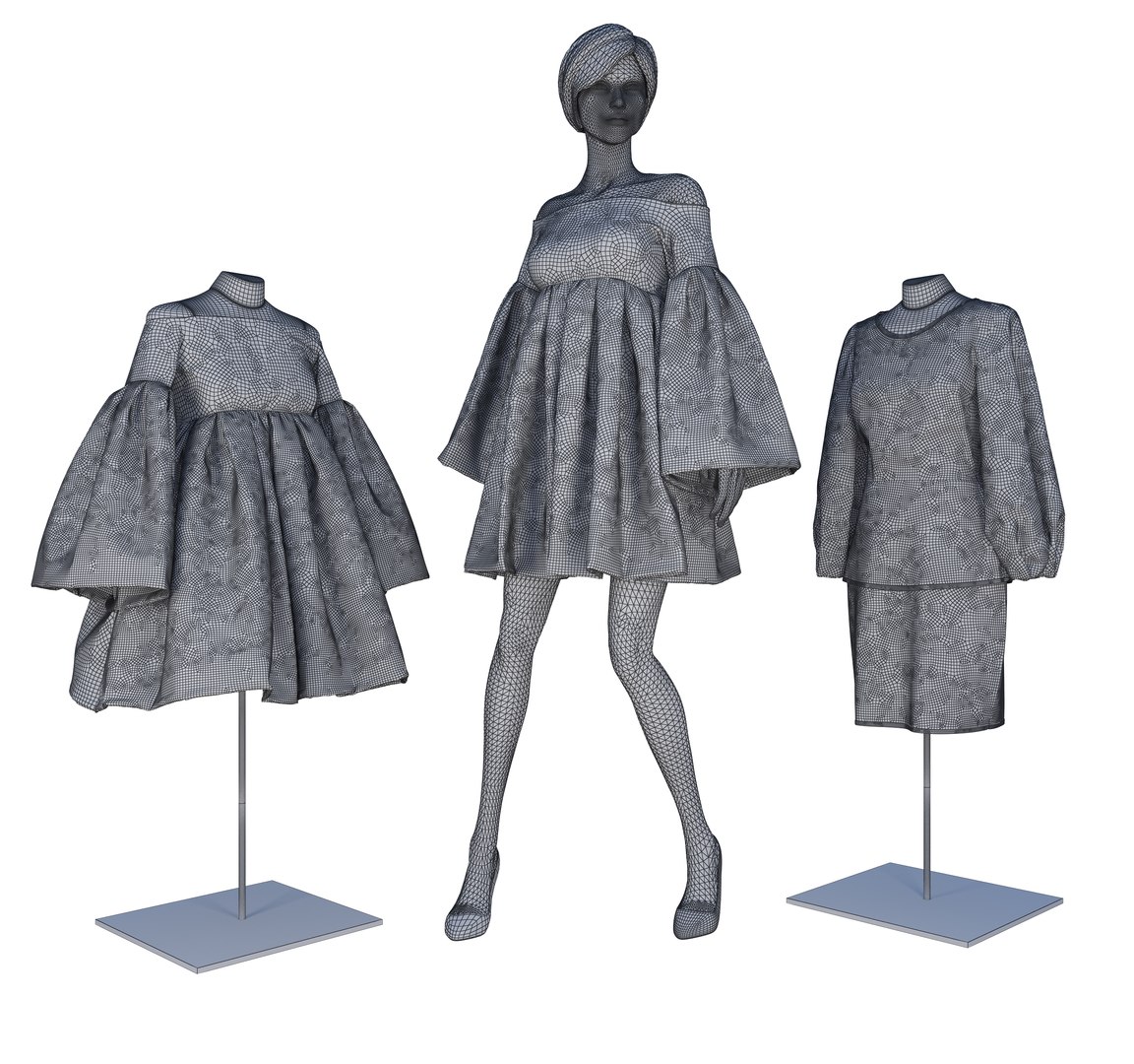 3D Fashionable Dresses - TurboSquid 2395703