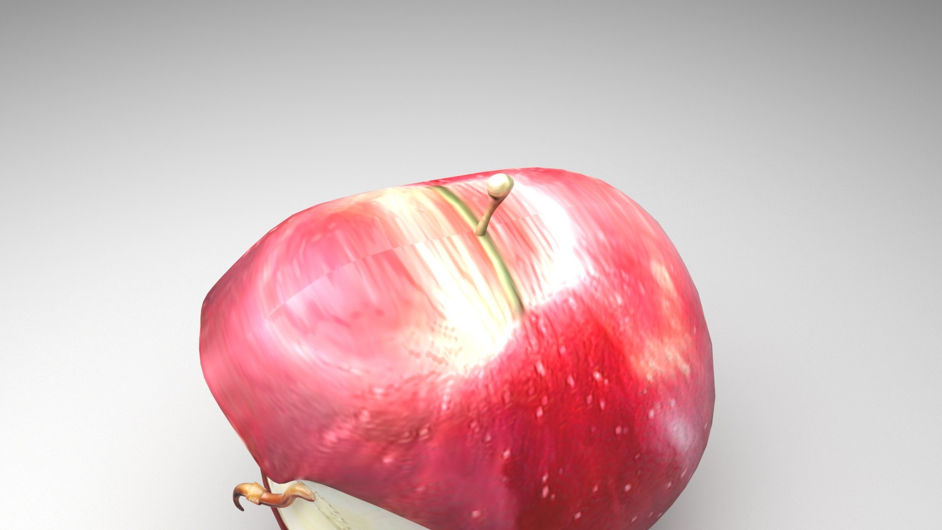 3D Worm In Apple Model - TurboSquid 1841797