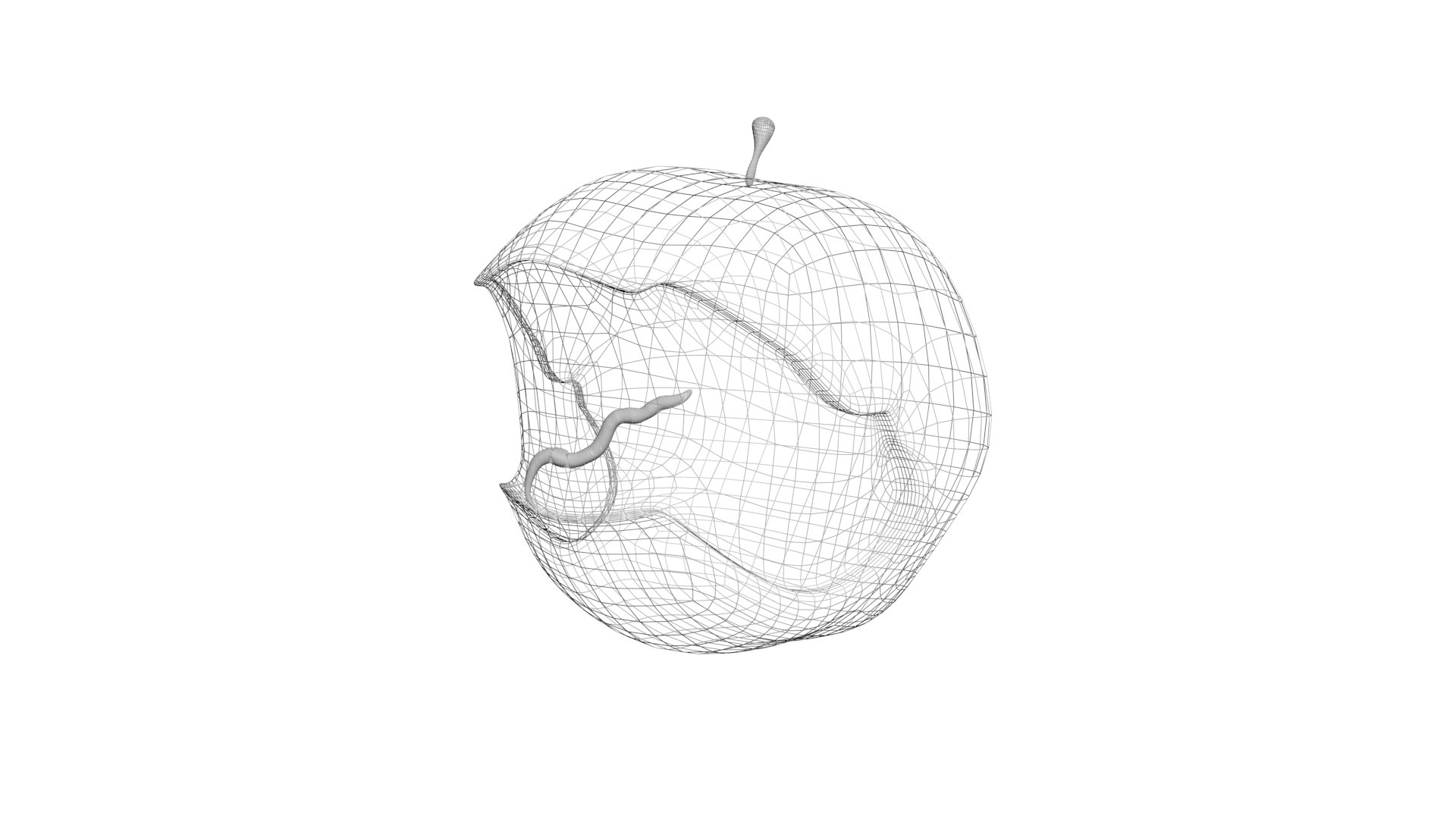 3D Worm In Apple Model - TurboSquid 1841797