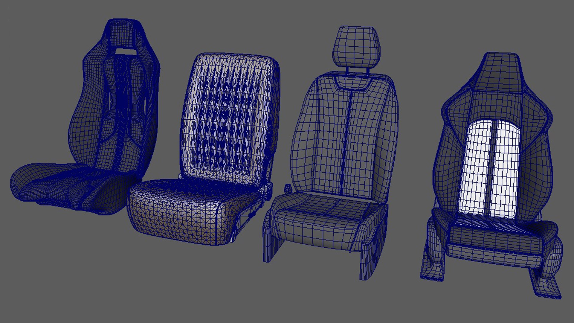 3D Car Seat Pack Model - TurboSquid 1804230