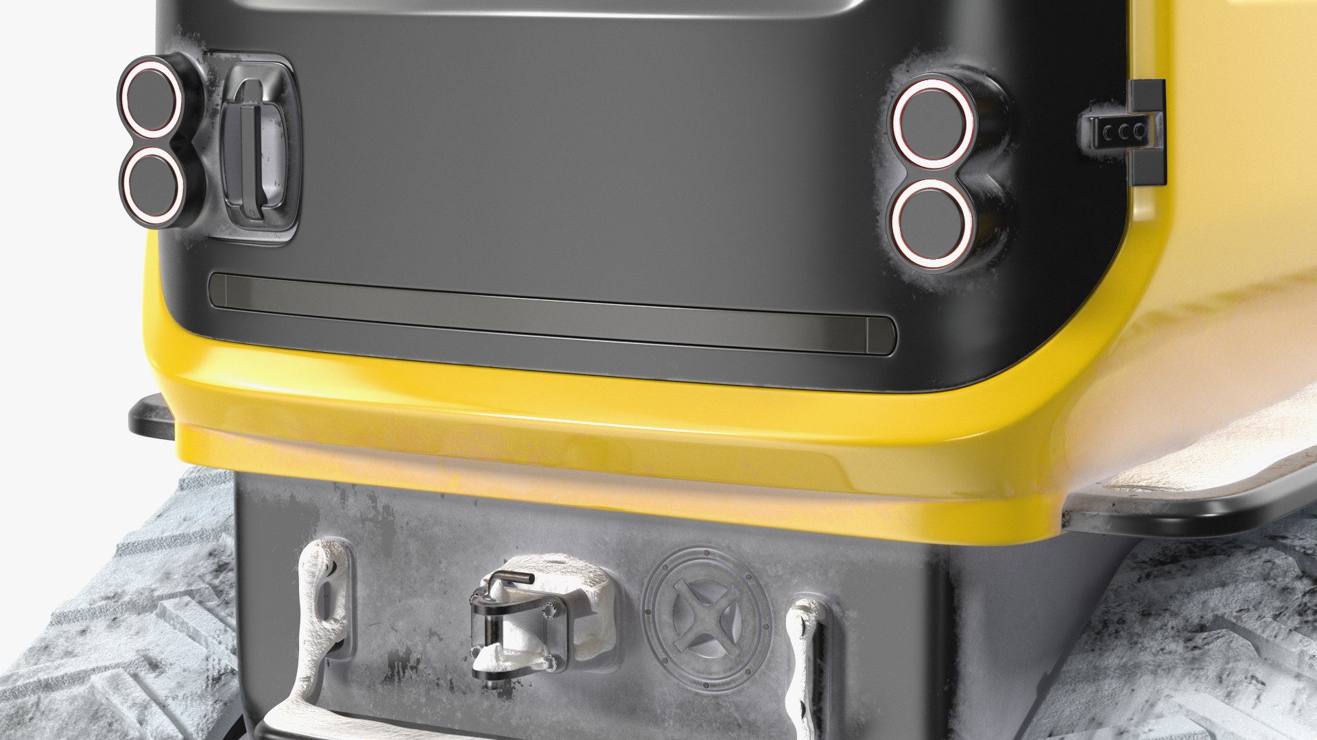 3D Model Snowy Arctica Exploration Vehicle Yellow Rigged For Maya ...