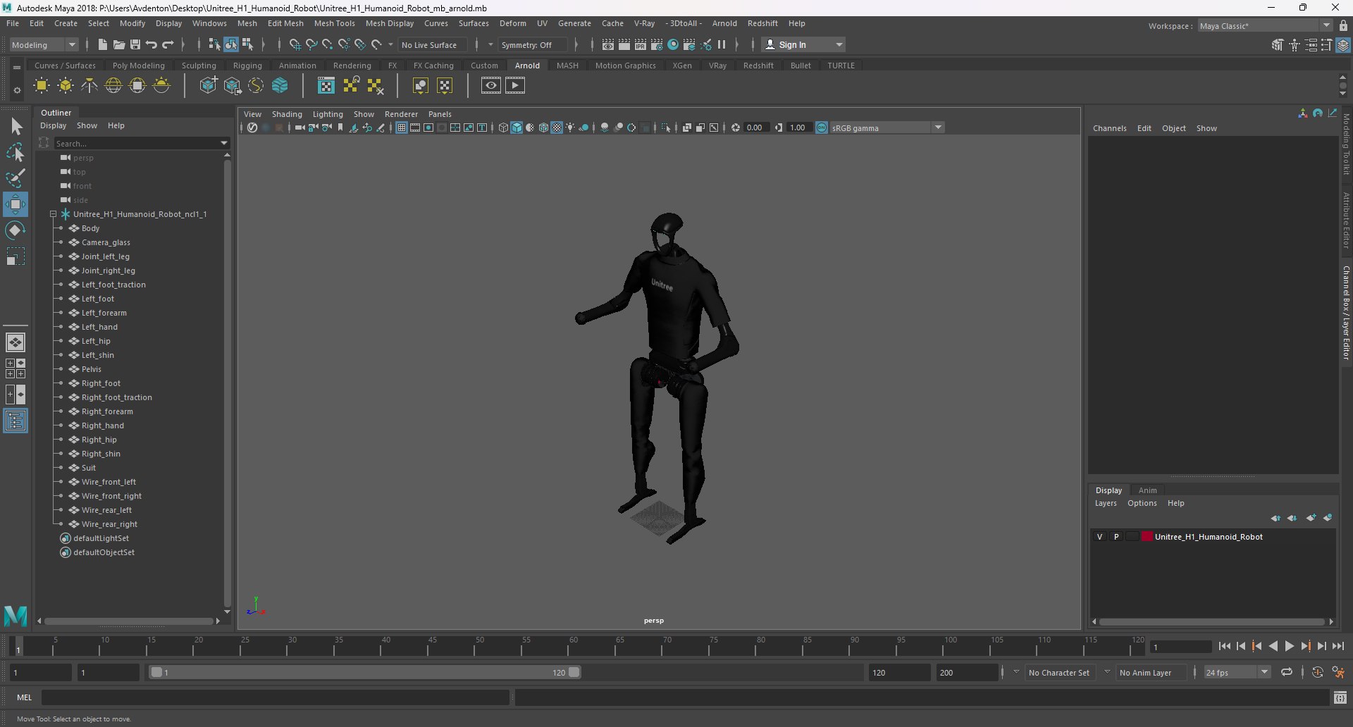 Unitree H1 Humanoid Robot 3D Model - TurboSquid 2320283
