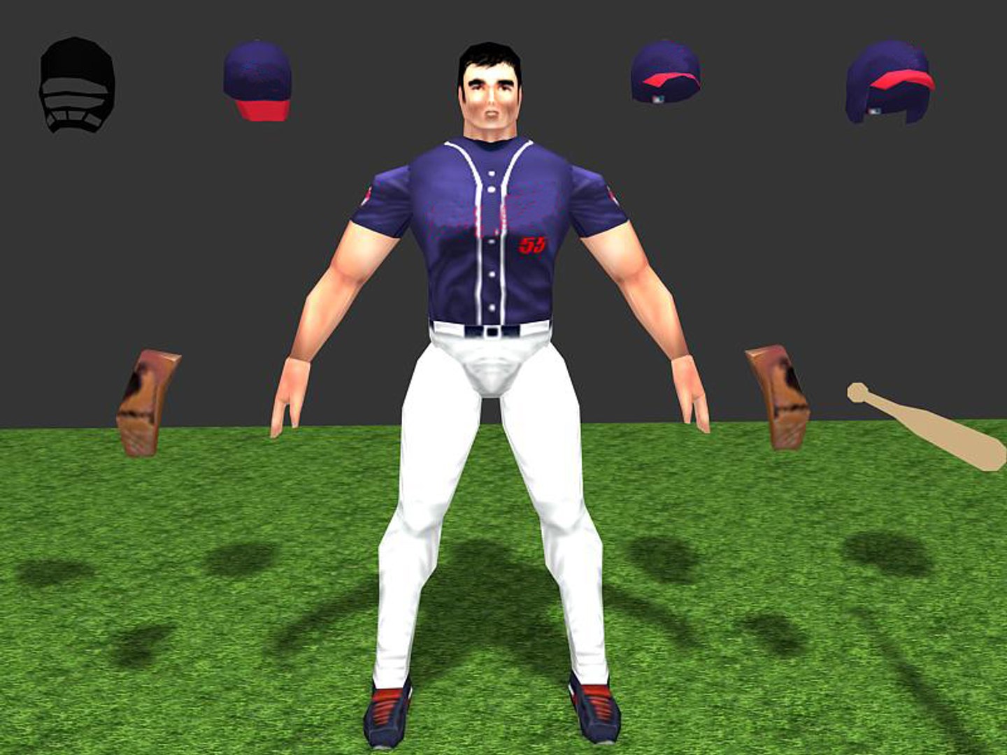 3d Player Baseball Model