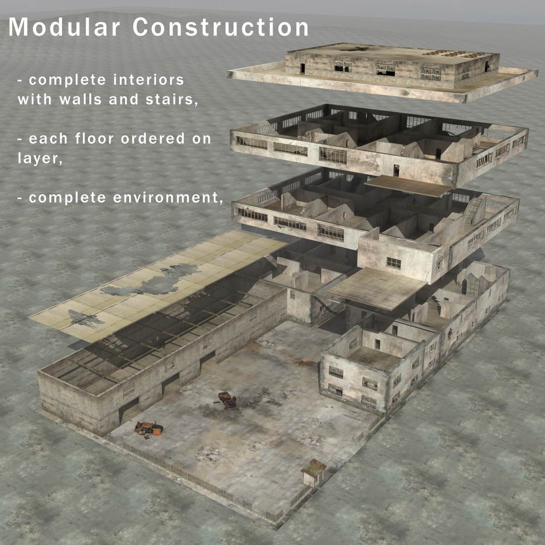 ruined buildings model
