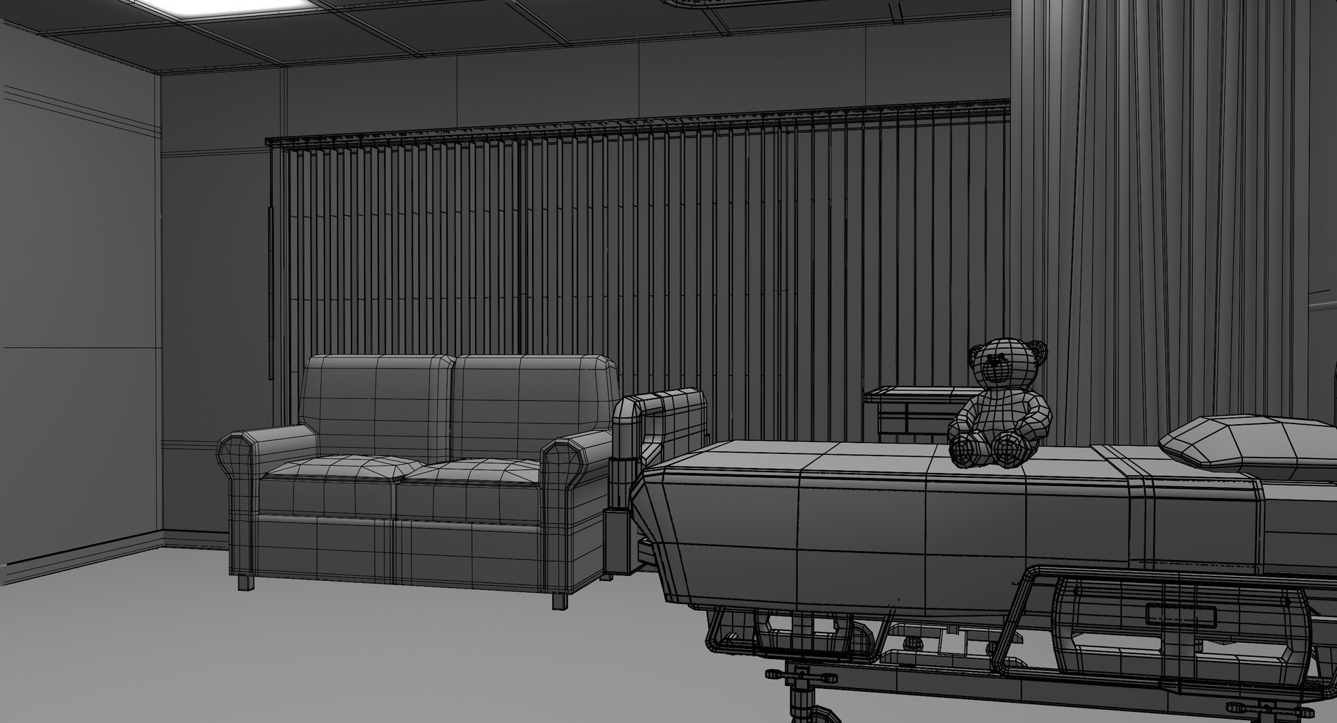 children s hospital room obj