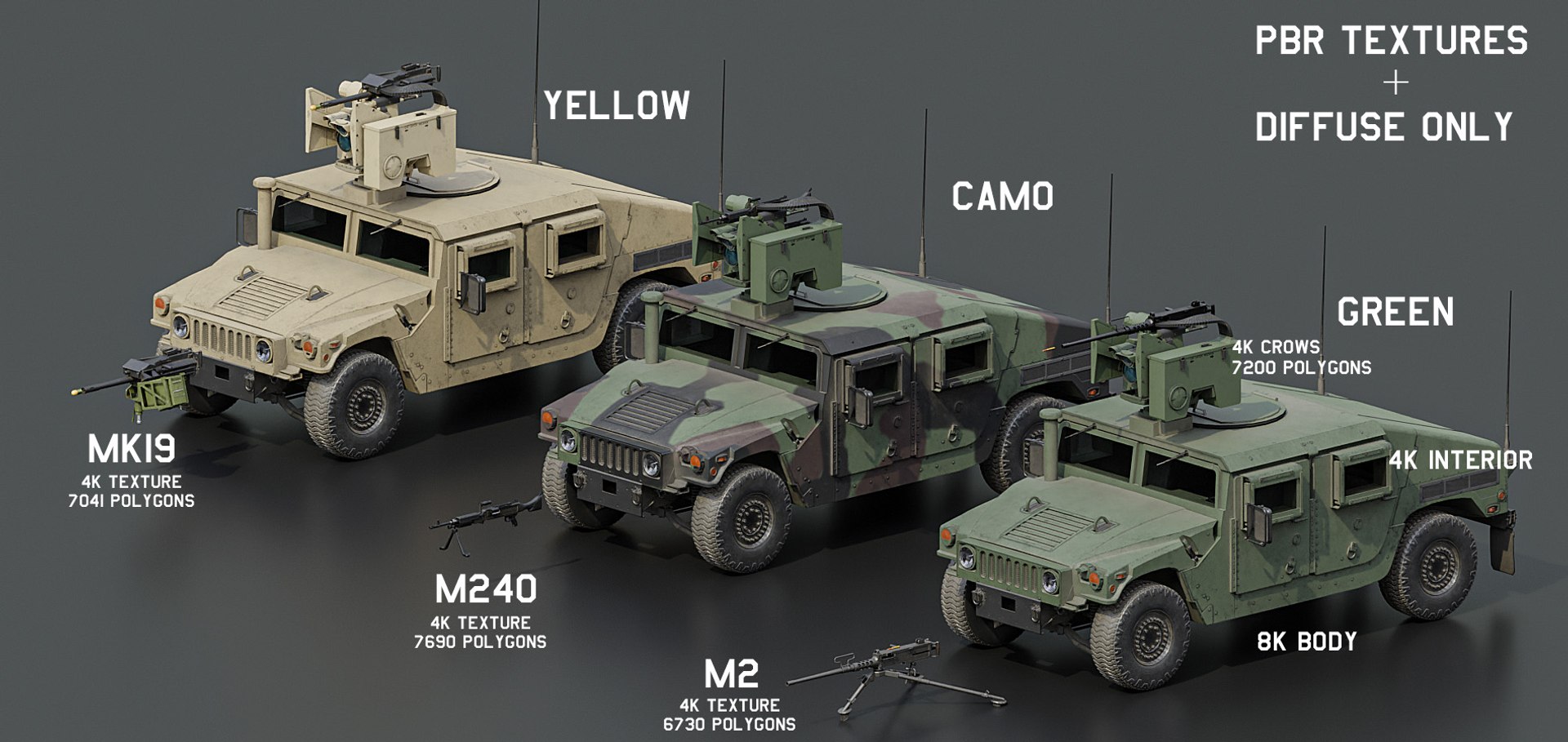 3D Humvee Crows - TurboSquid 1657517