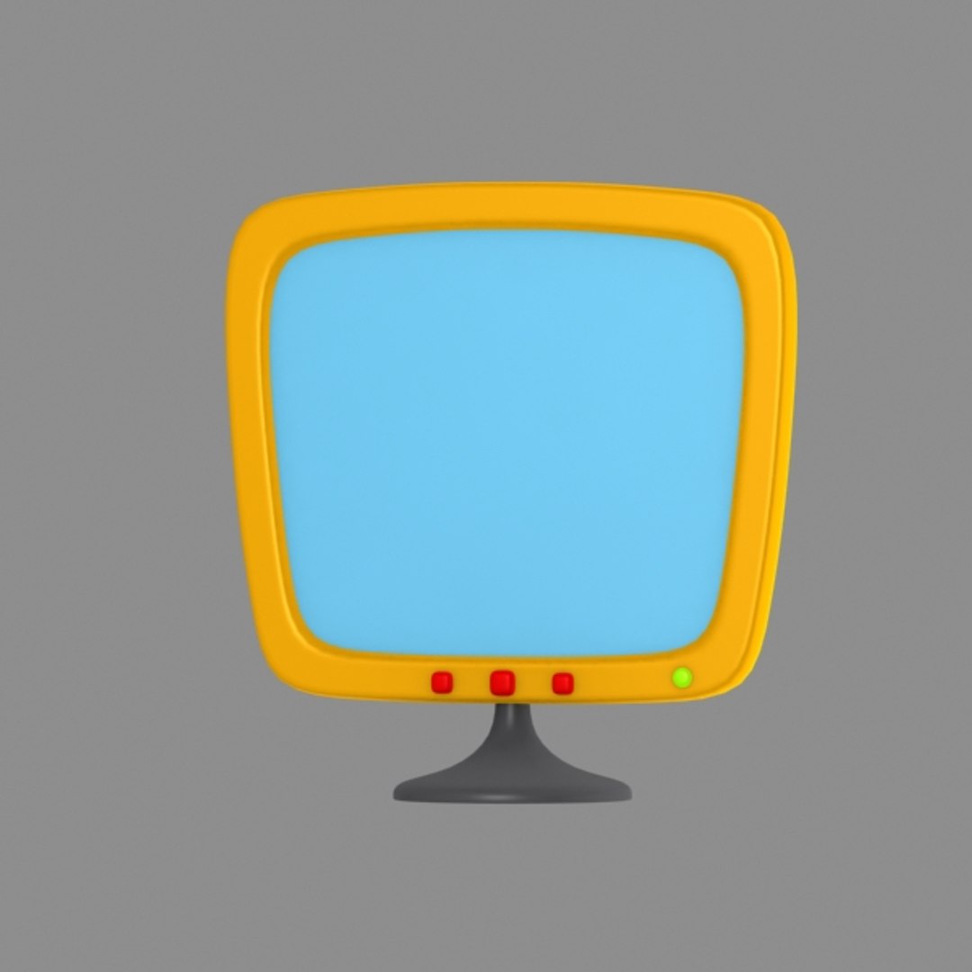 3D Model Cartoon Monitor - TurboSquid 1340847
