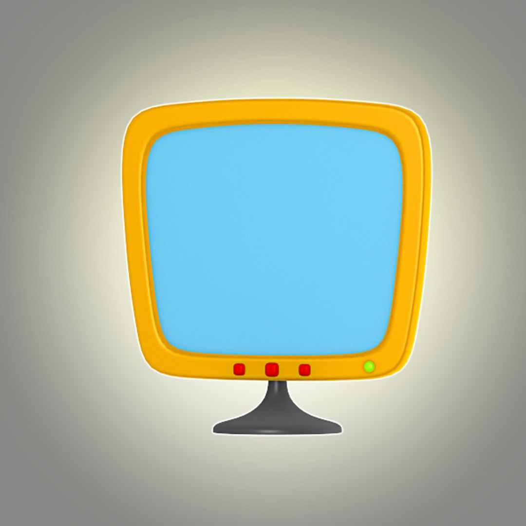 3D Model Cartoon Monitor - TurboSquid 1340847