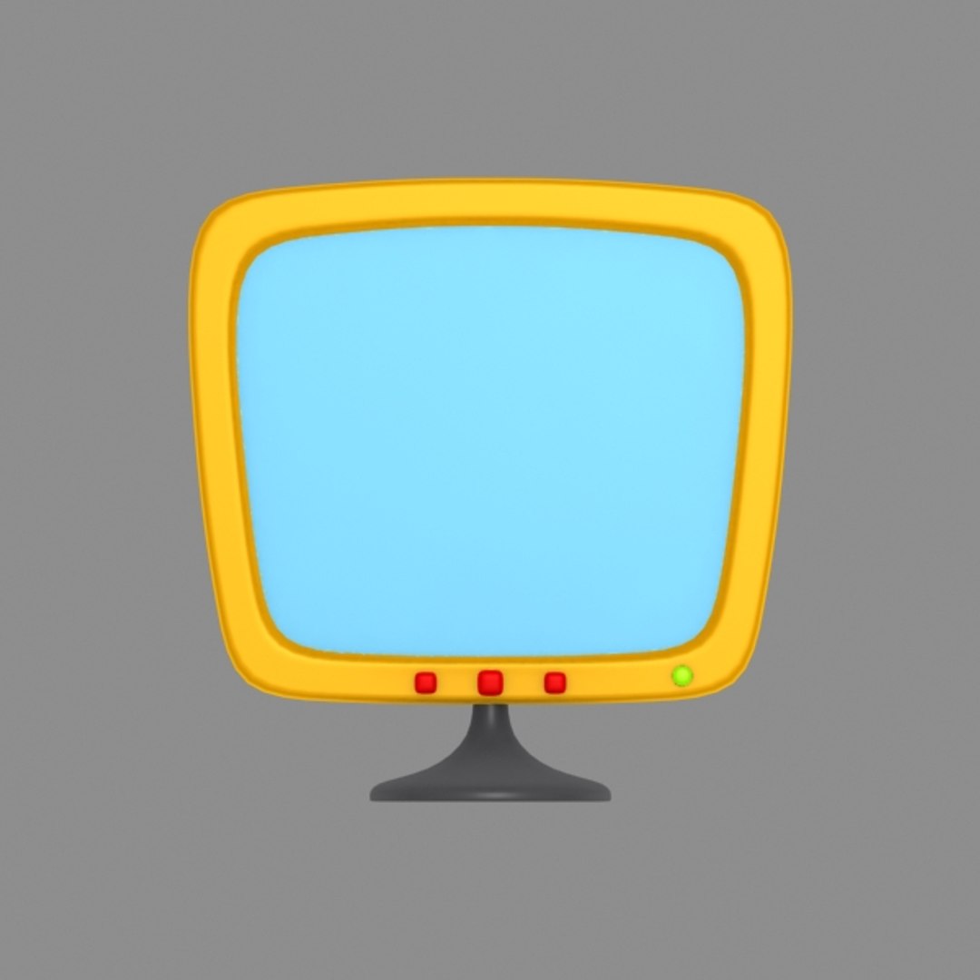 3D Model Cartoon Monitor - TurboSquid 1340847