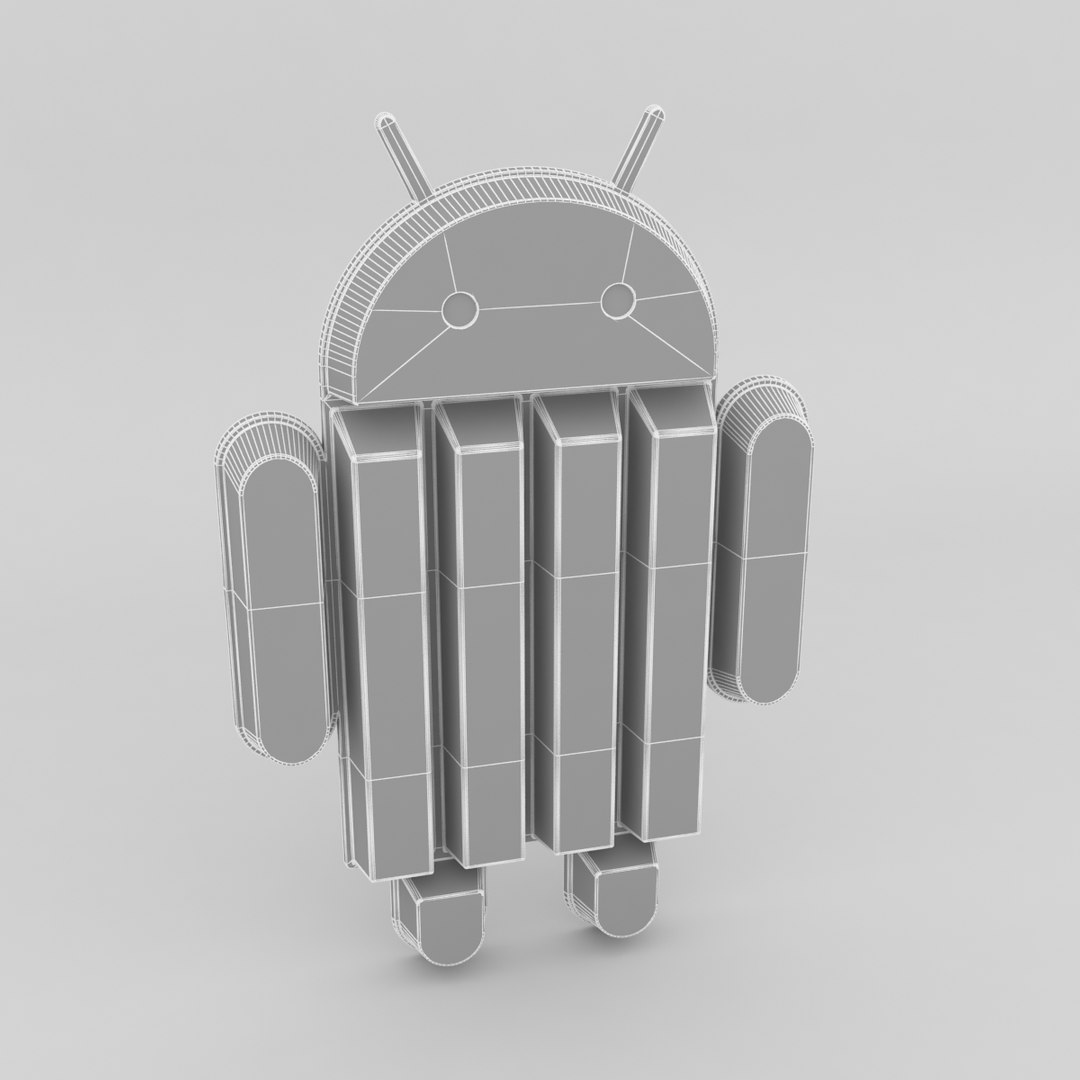 3d android kitkat kit kat model