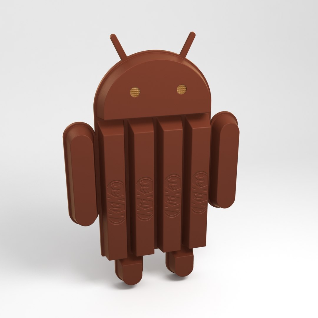3d android kitkat kit kat model