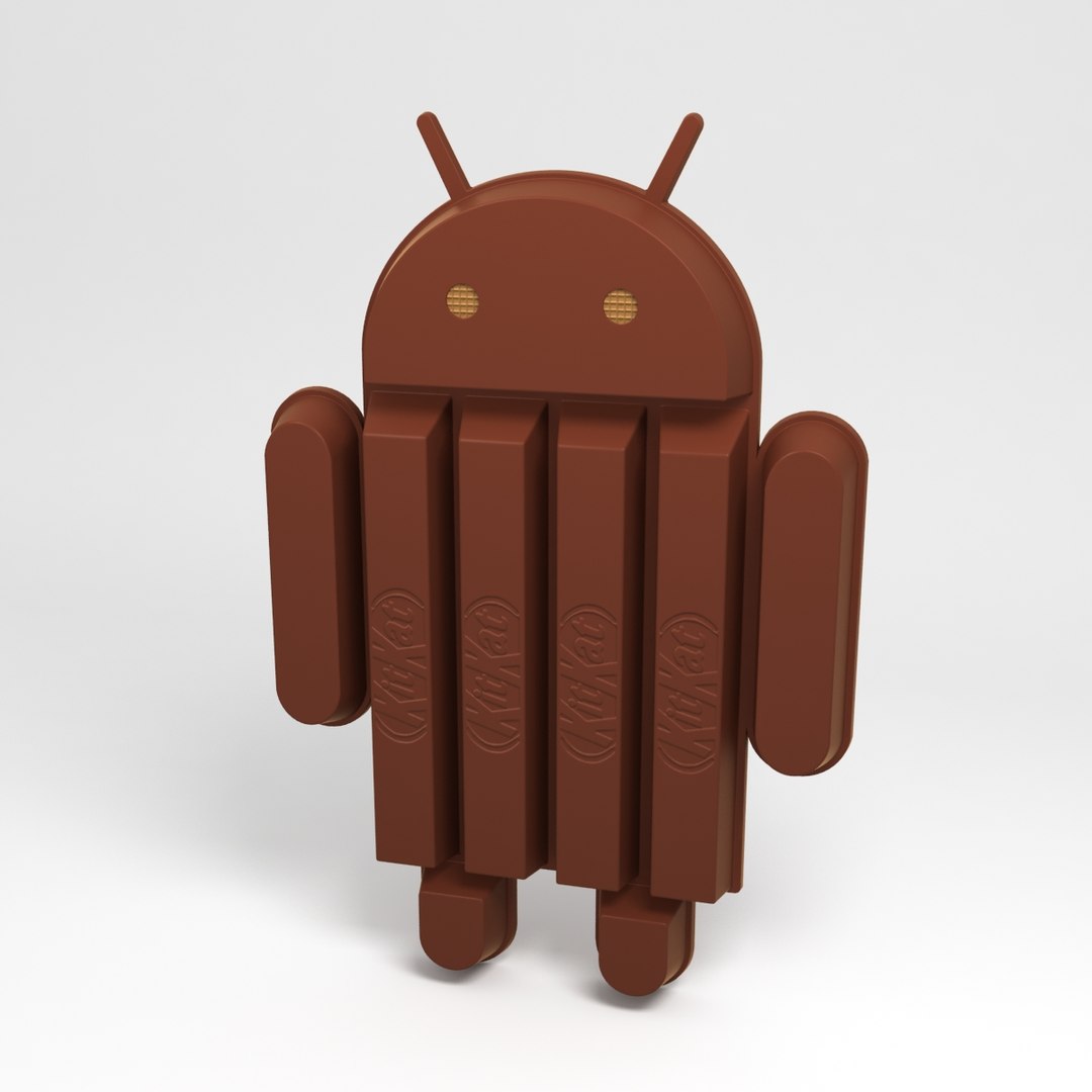 3d android kitkat kit kat model