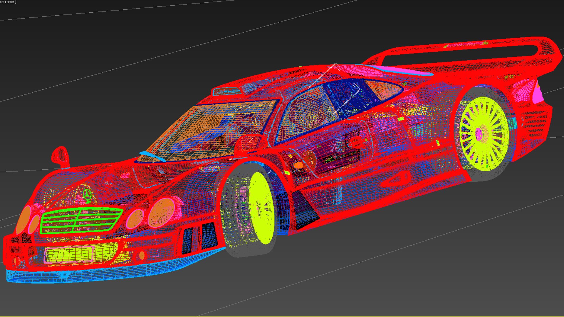 mercedes-benz clk-gtr 1997 3d model