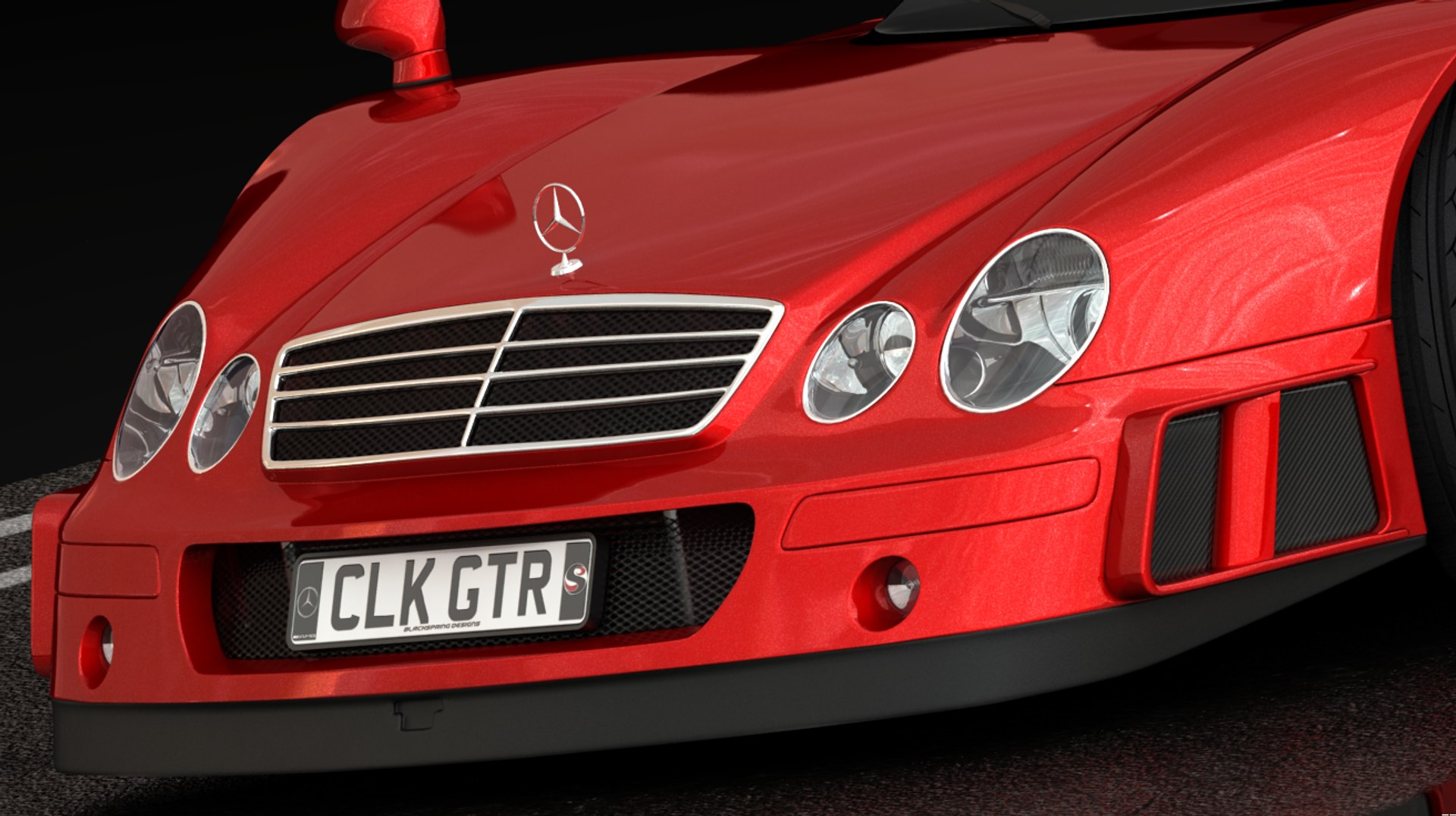mercedes-benz clk-gtr 1997 3d model