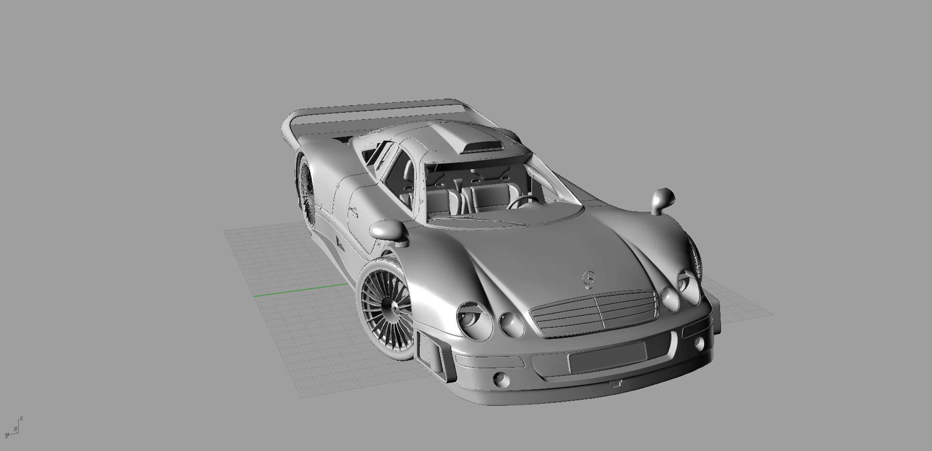 Mercedes-benz Clk-gtr 1997 3d Model