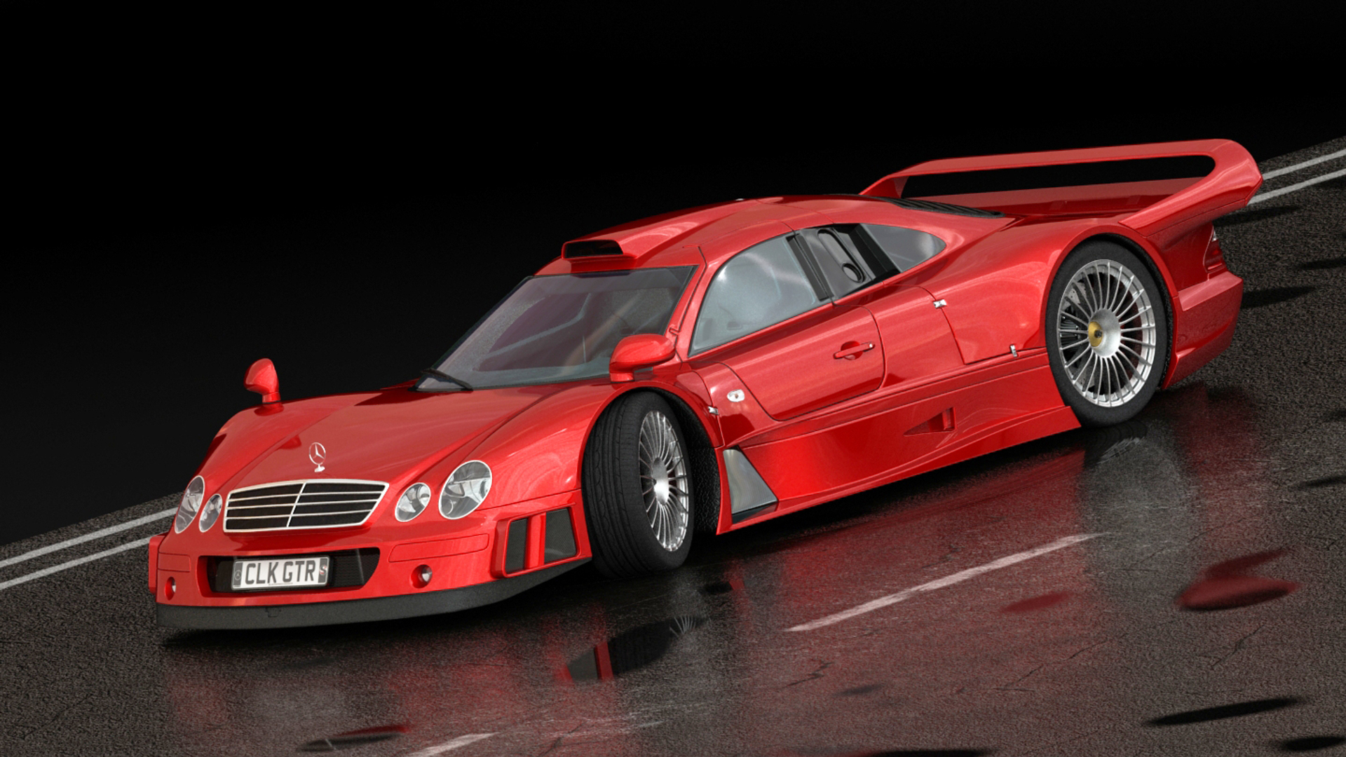 mercedes-benz clk-gtr 1997 3d model