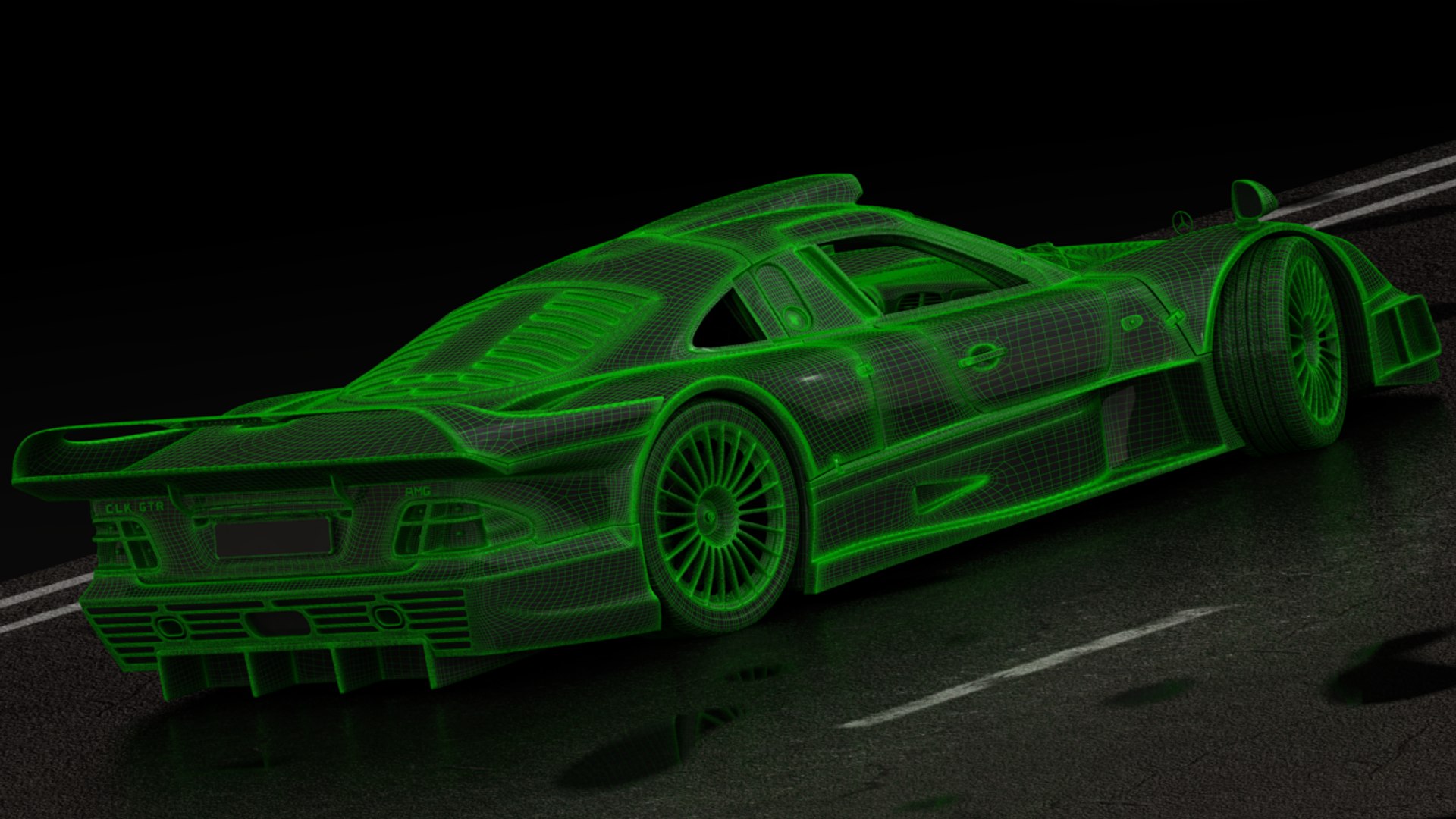 Mercedes-benz Clk-gtr 1997 3d Model