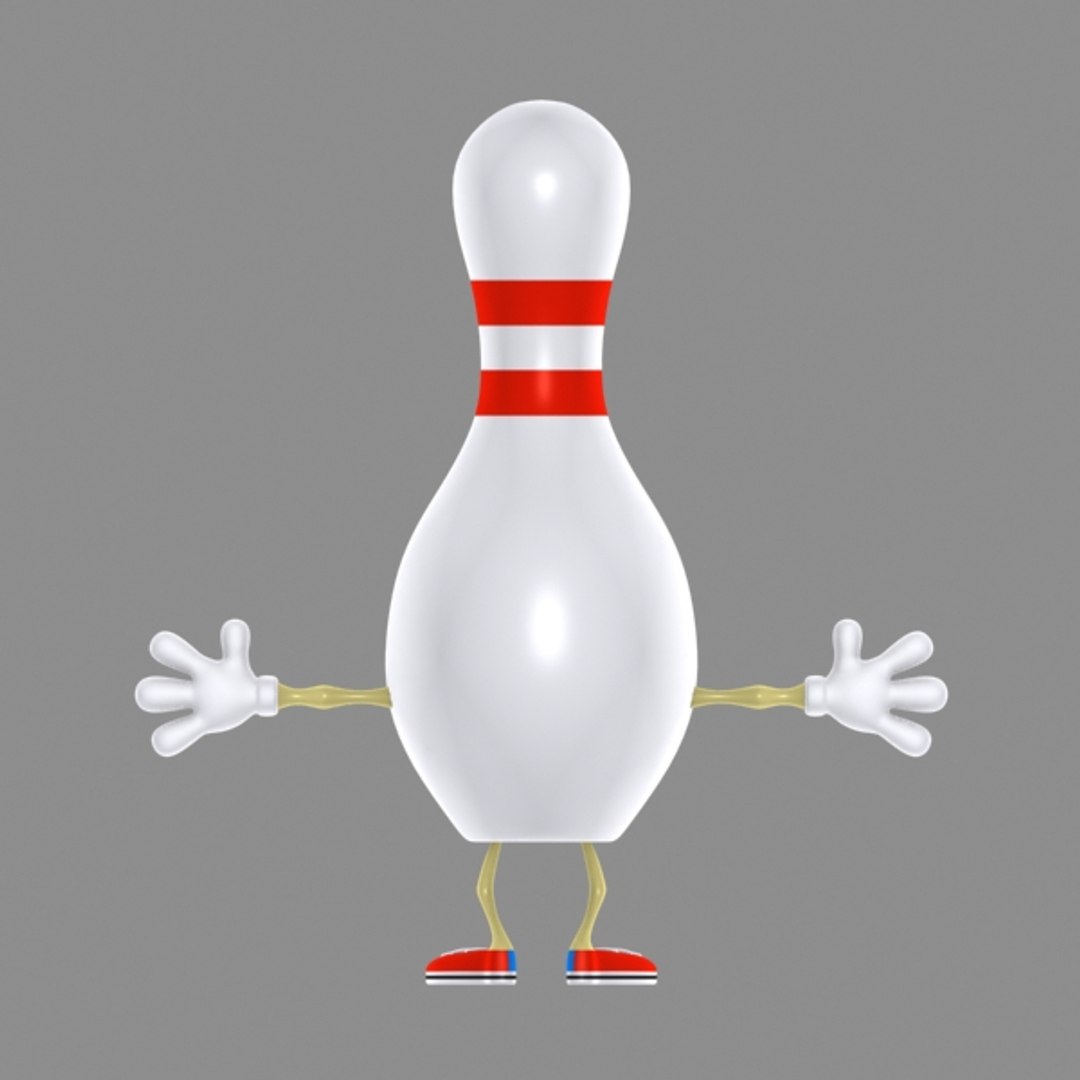 Cartoon Bowling Pin 3d Max
