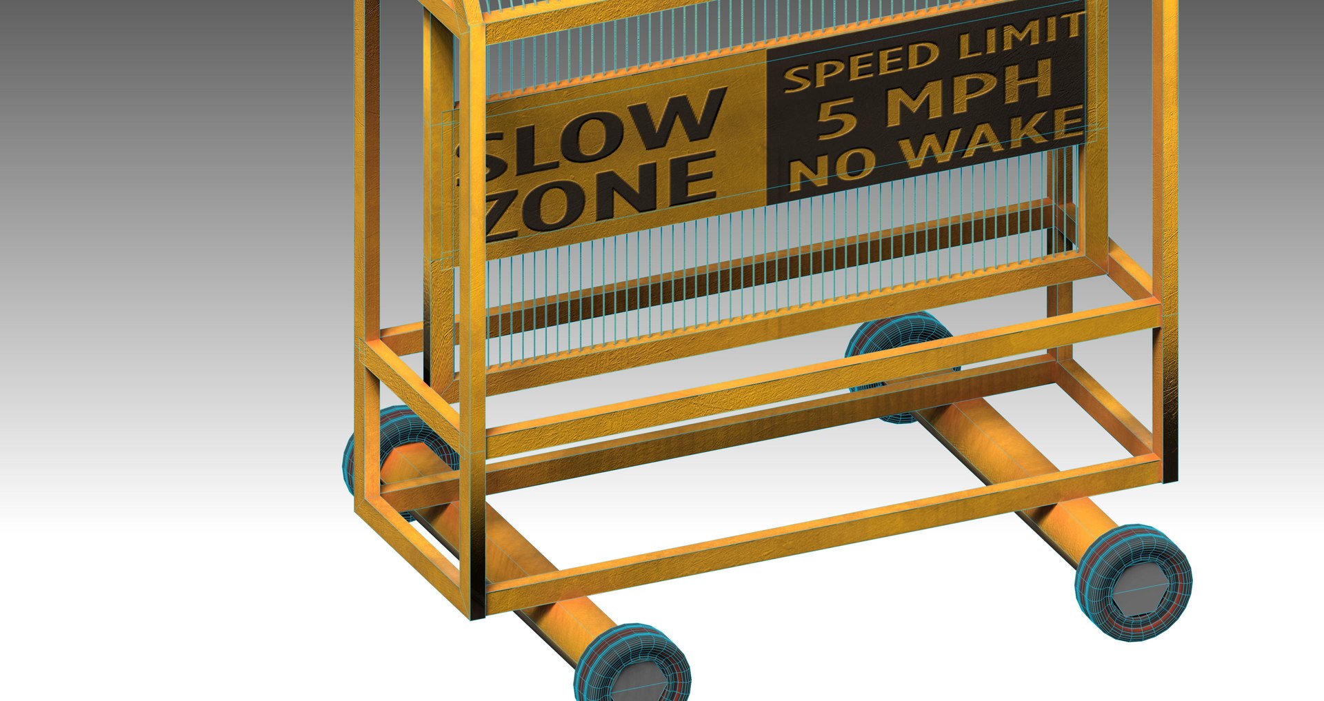 3D Yellow Mild Steel Police Barriers - TurboSquid 2085592