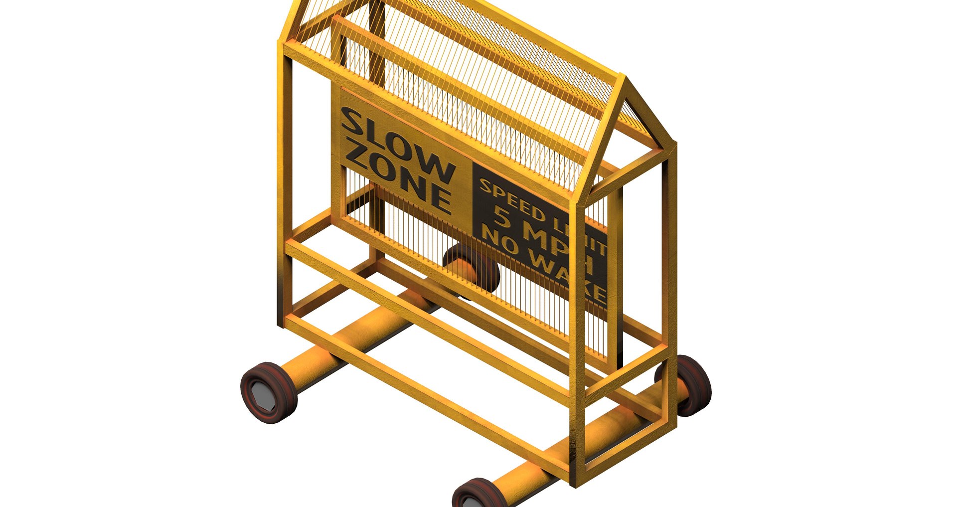 3D Yellow Mild Steel Police Barriers - TurboSquid 2085592