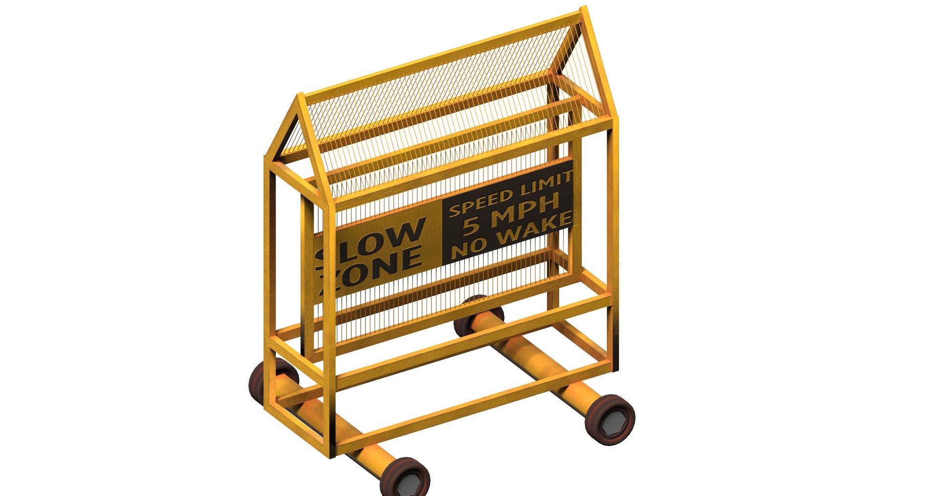 3D Yellow Mild Steel Police Barriers - TurboSquid 2085592