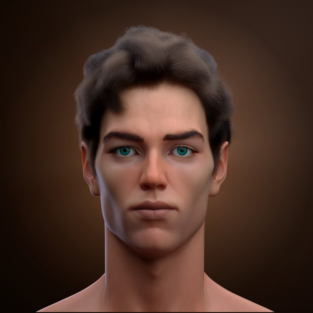 Slavic Male Head 3D Model - TurboSquid 2353354