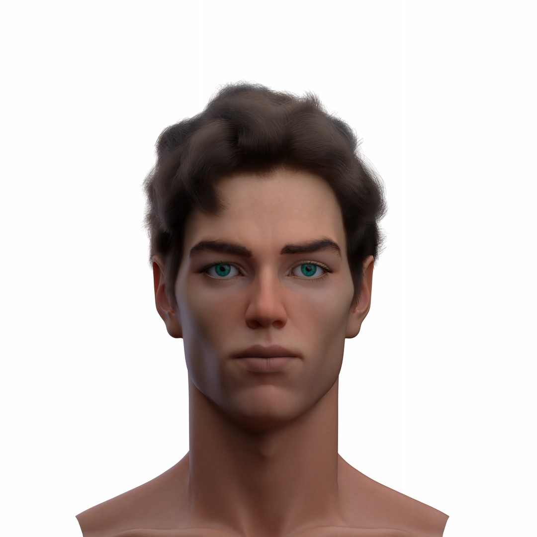 Slavic Male Head 3D Model - TurboSquid 2353354
