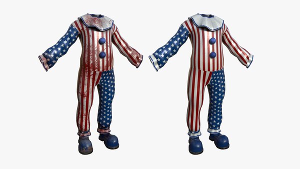 Clown Terror Outfit A05 USA - Character Design 3D model - TurboSquid ...