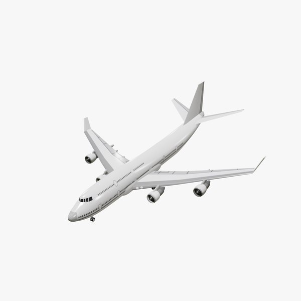 Boeing 747 generick white Modelo 3D - TurboSquid 2035221