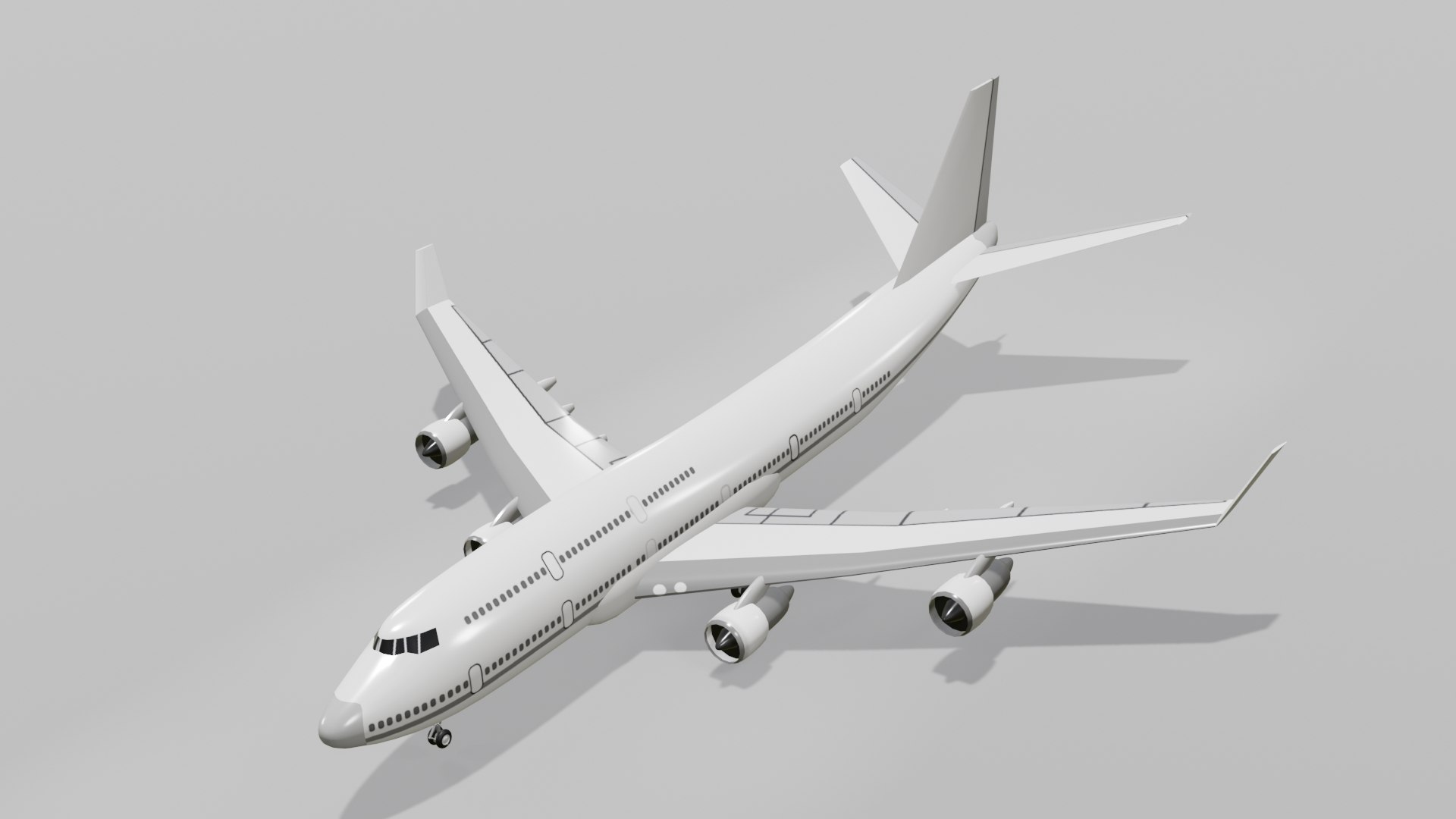 Boeing 747 generick white3D模型 - TurboSquid 2035221