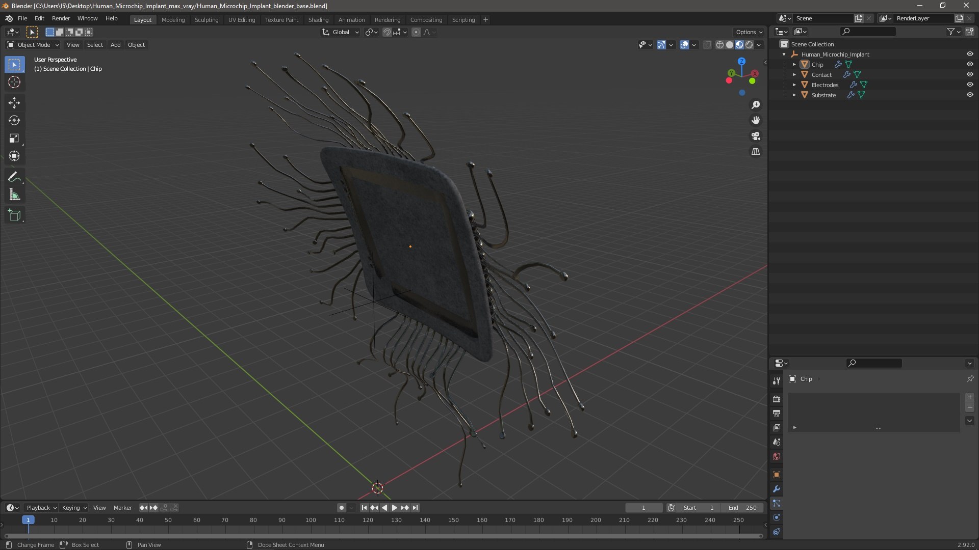 Human Microchip Implant 3D Model - TurboSquid 2268806