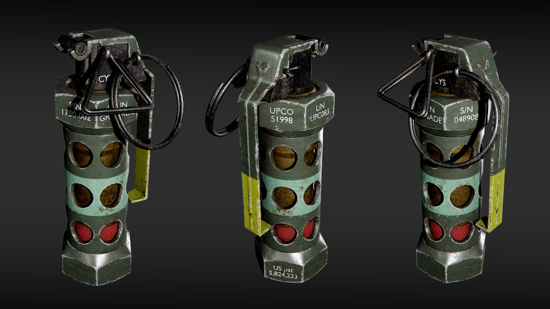 Flashbang Grenade 3D Model - TurboSquid 2237545