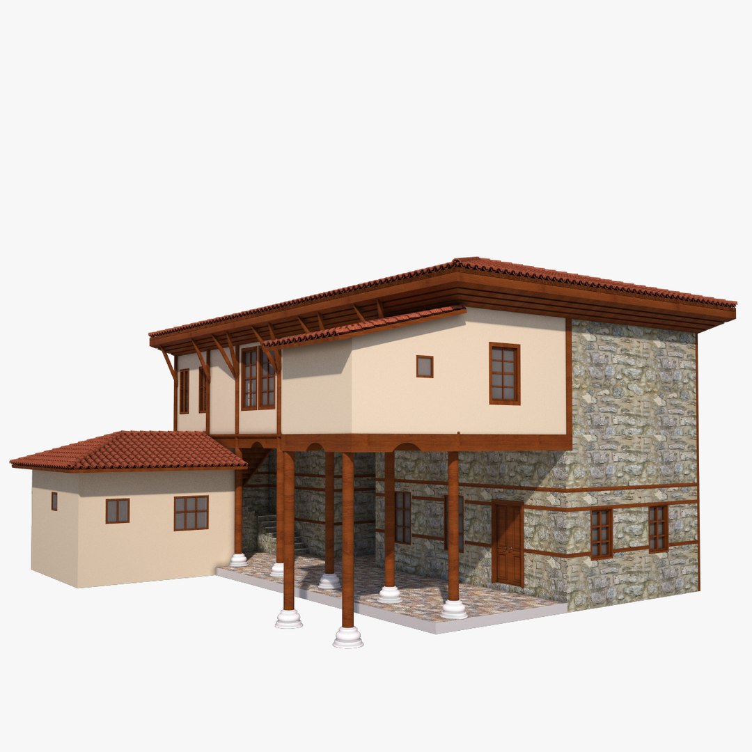 3d Traditional Ottoman House Antalya Model